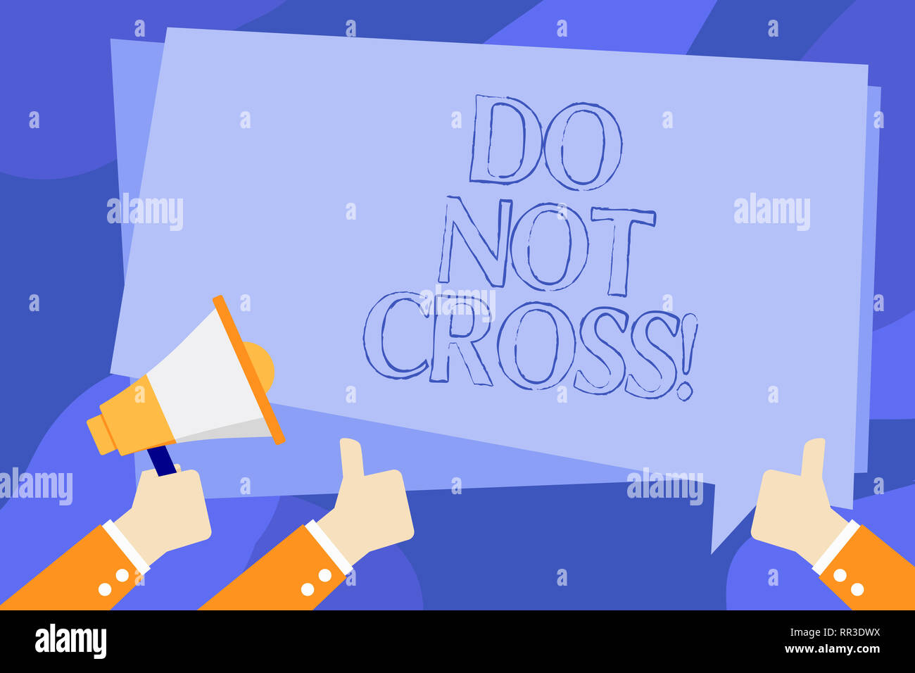 Writing note showing Do Not Cross. Business photo showcasing Crossing ...
