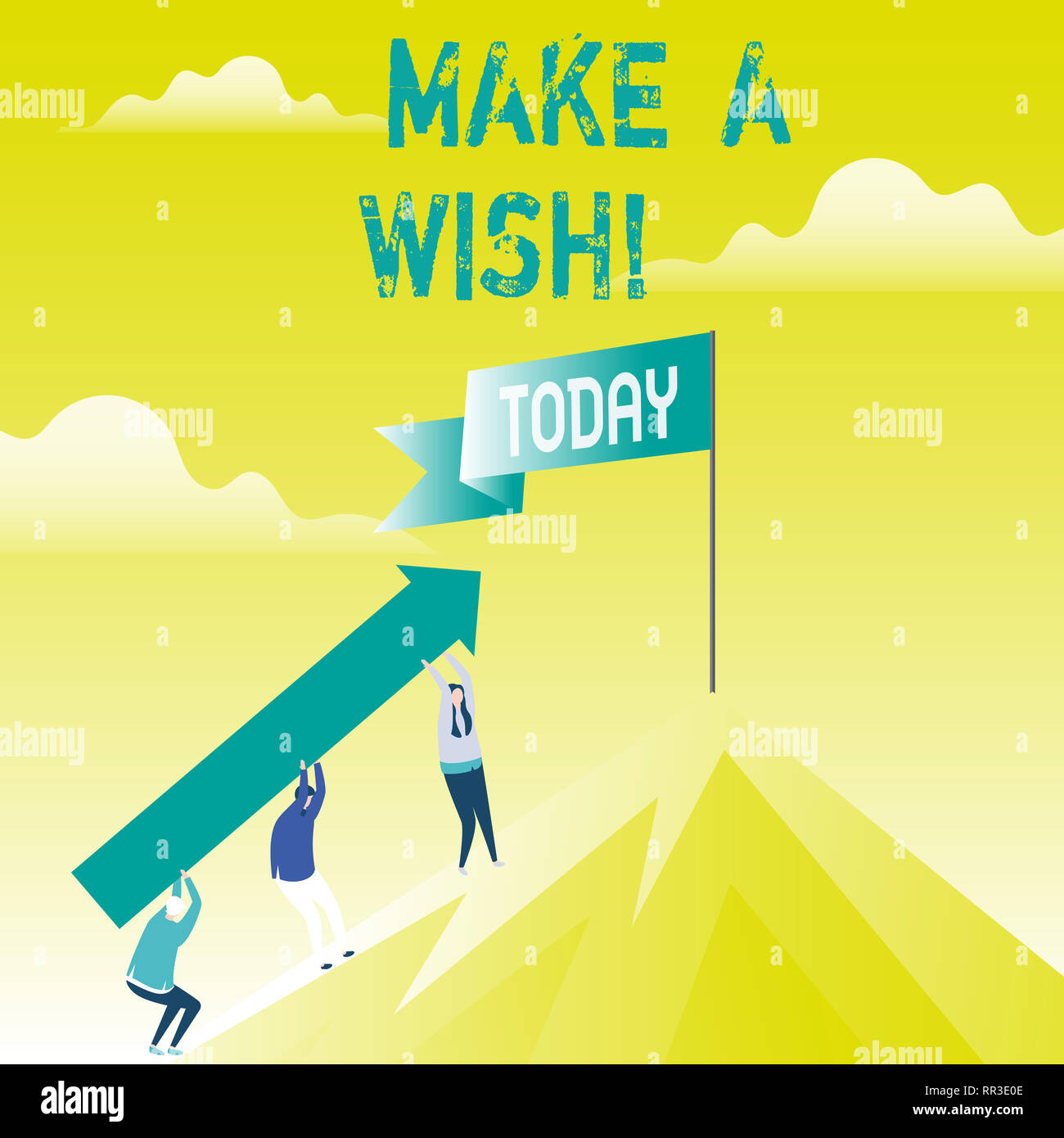 Writing note showing Make A Wish. Business photo showcasing To have ...