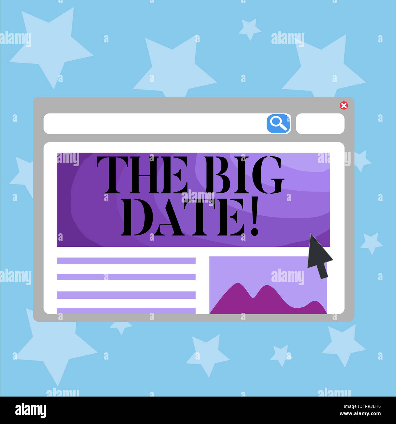 Conceptual hand writing showing The Big Date. Business photo text ...