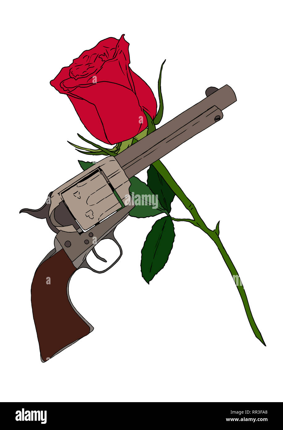 Red rose and bullet hi-res stock photography and images - Alamy