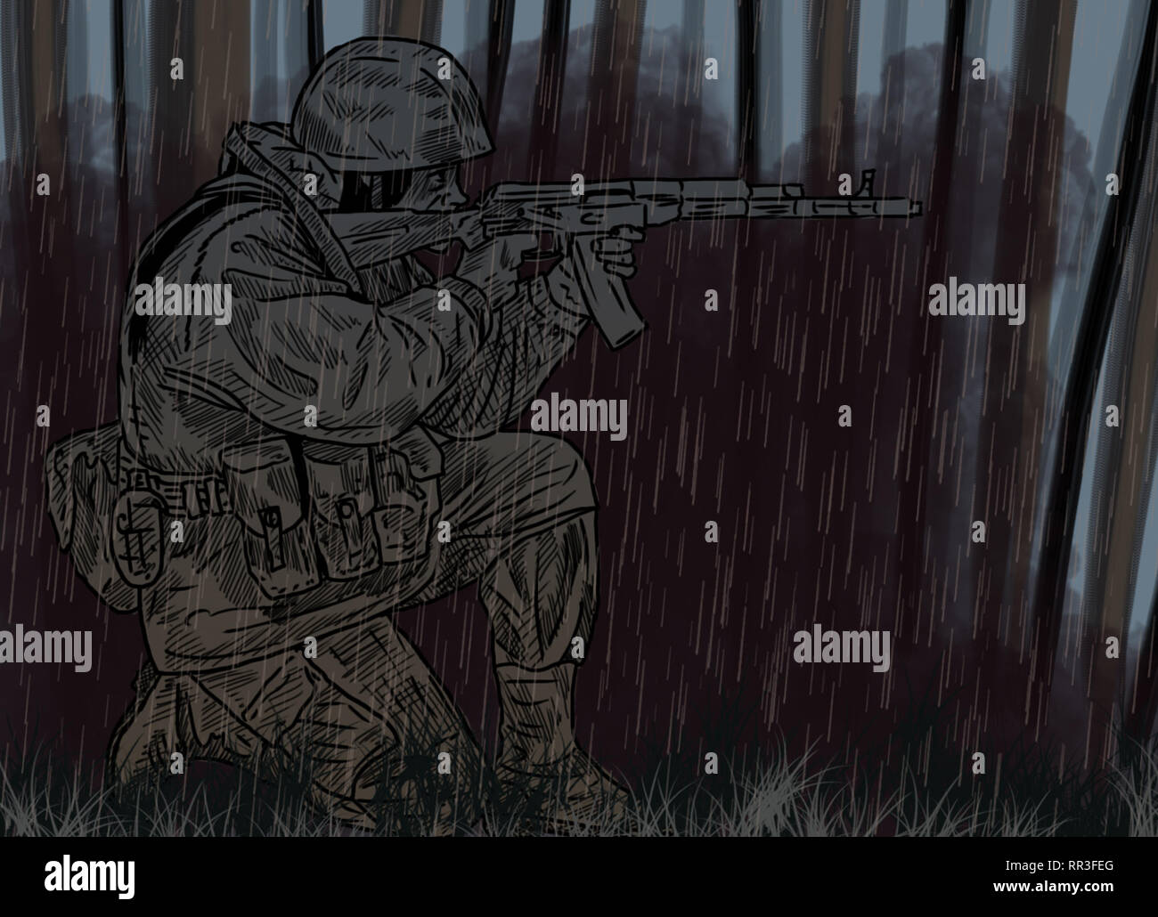 World war 2 military characters Stock Photo - Alamy