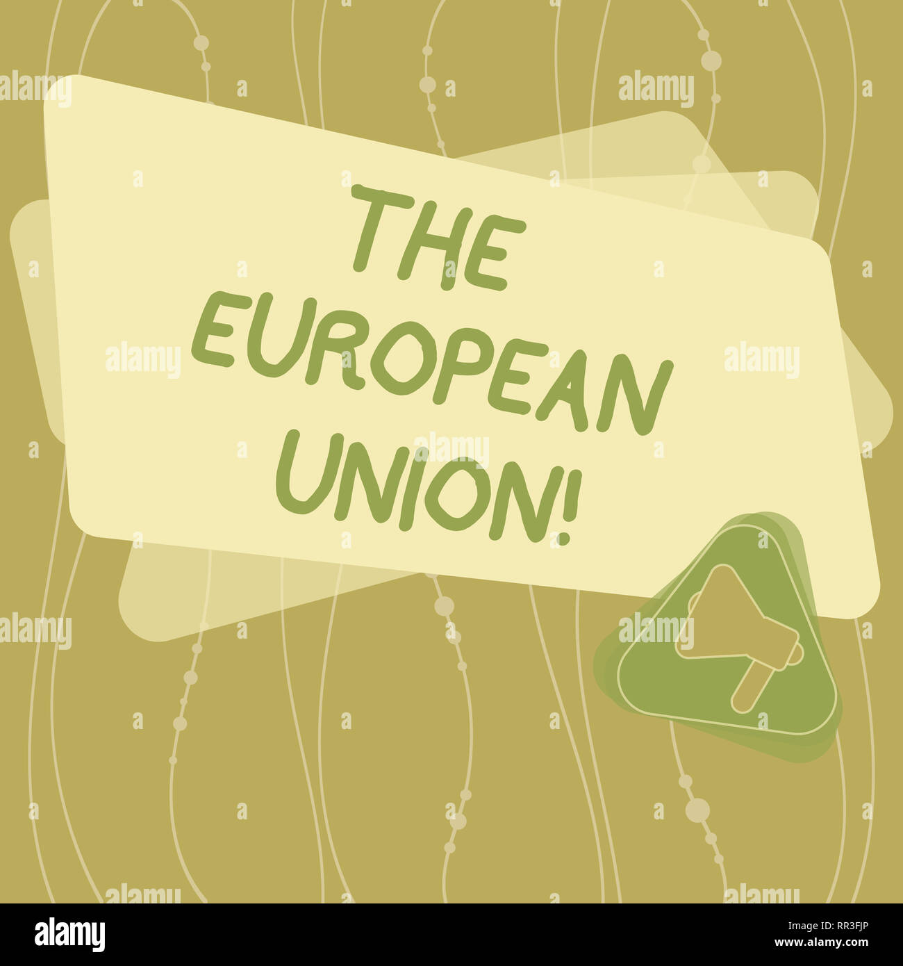 Writing note showing The European Union. Business photo showcasing EU ...