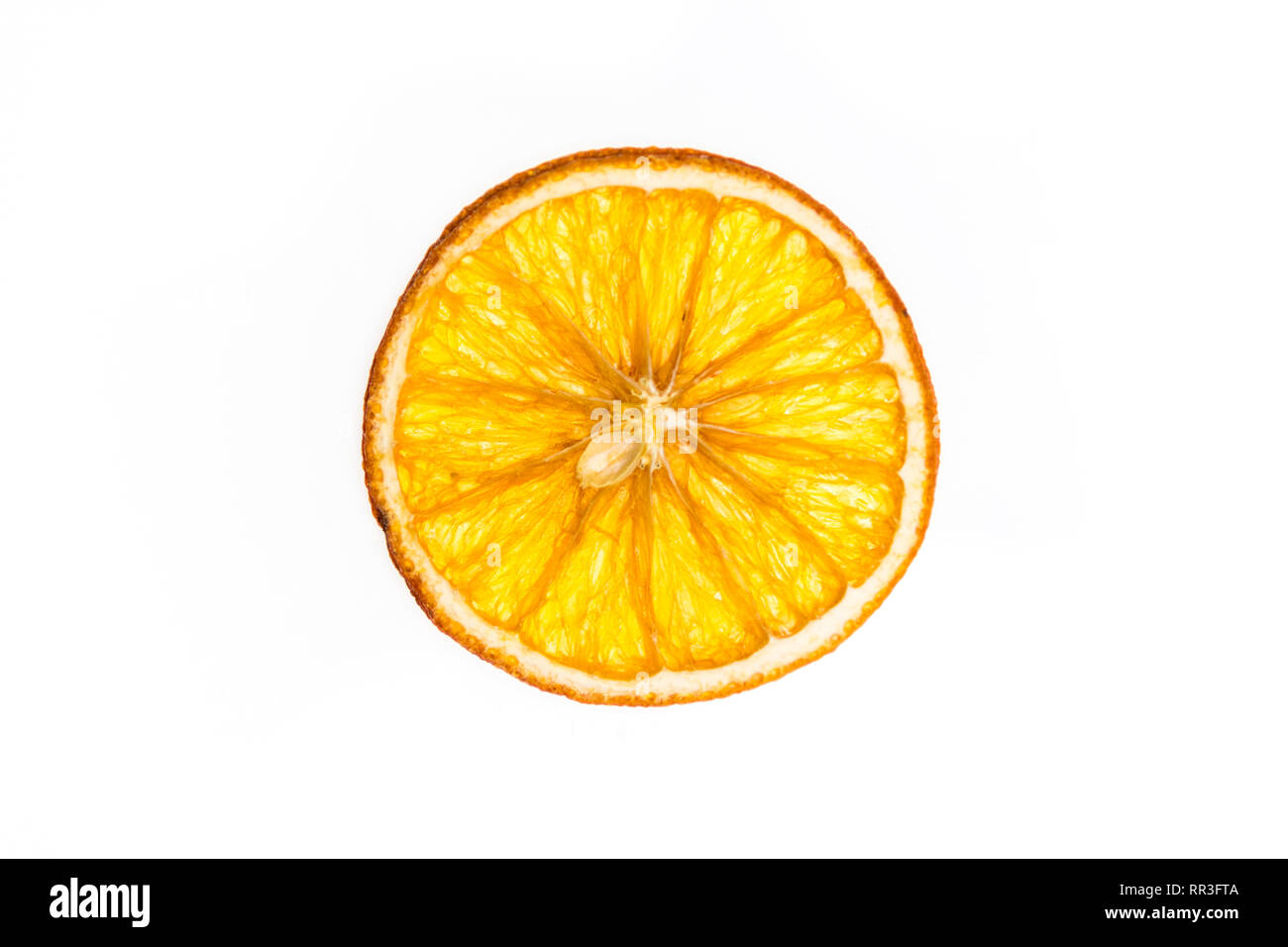 Cut of orange isolated on white background Stock Photo - Alamy