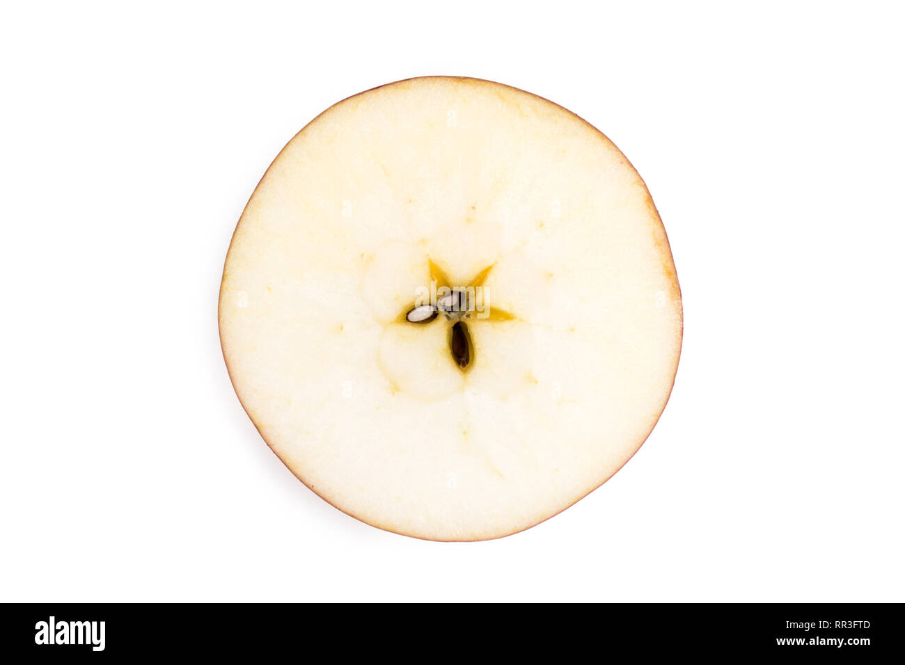 Cut of apple isolated on white background Stock Photo - Alamy