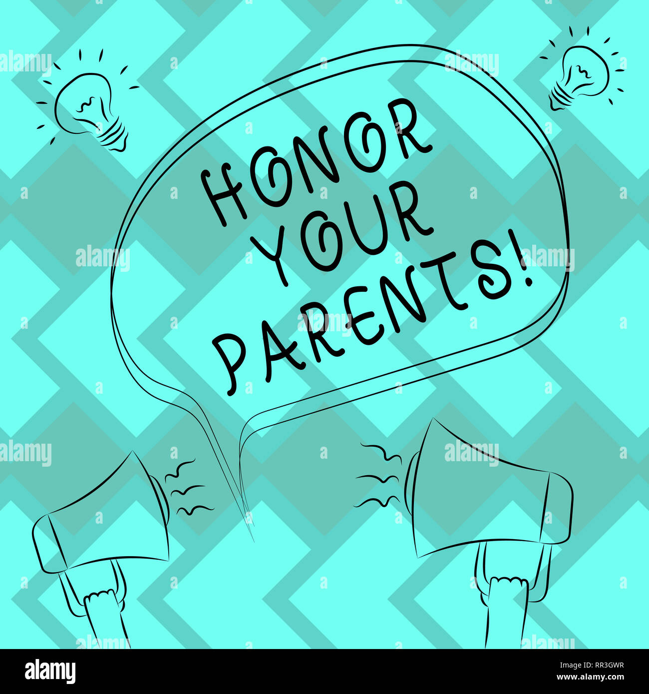 Text sign showing Honor Your Parents. Conceptual photo high respect ...