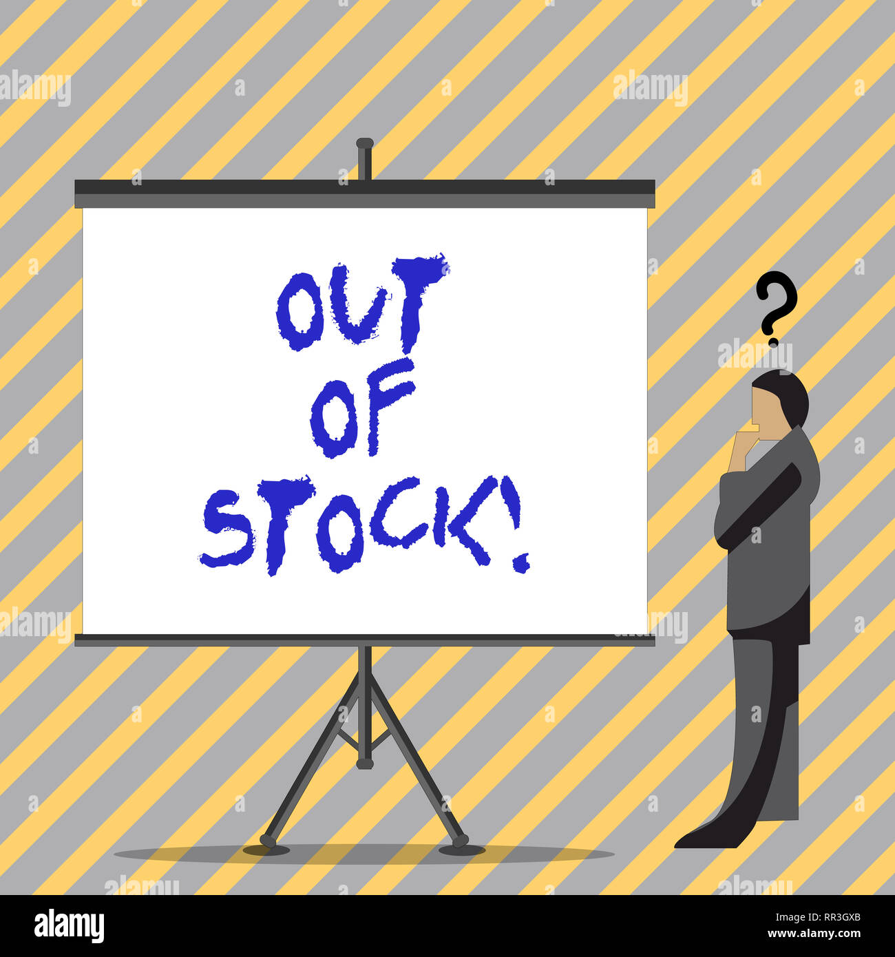 Conceptual hand writing showing Out Of Stock. Business photo text Not ...