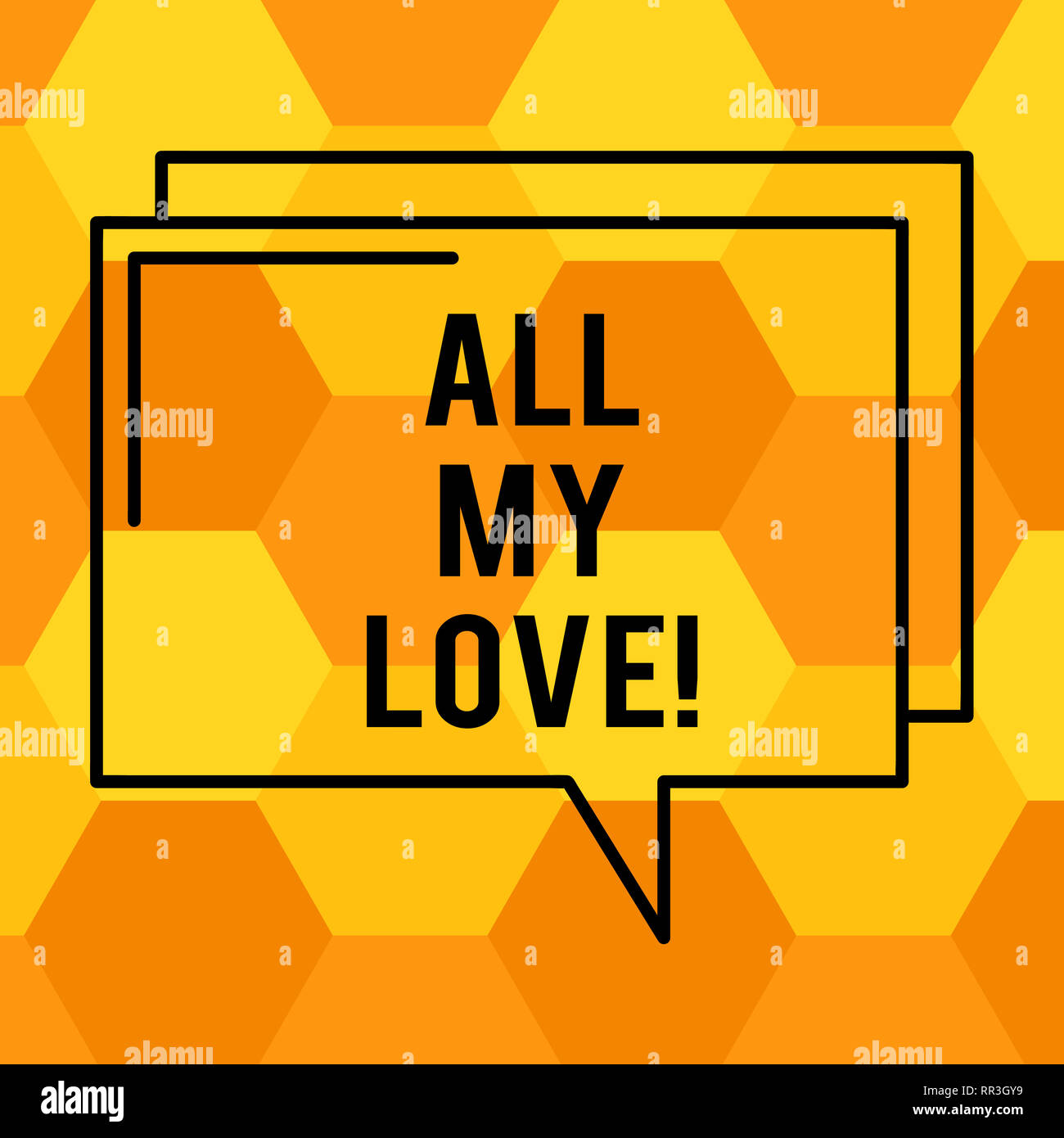 Handwriting text writing All My Love. Concept meaning The whole ...