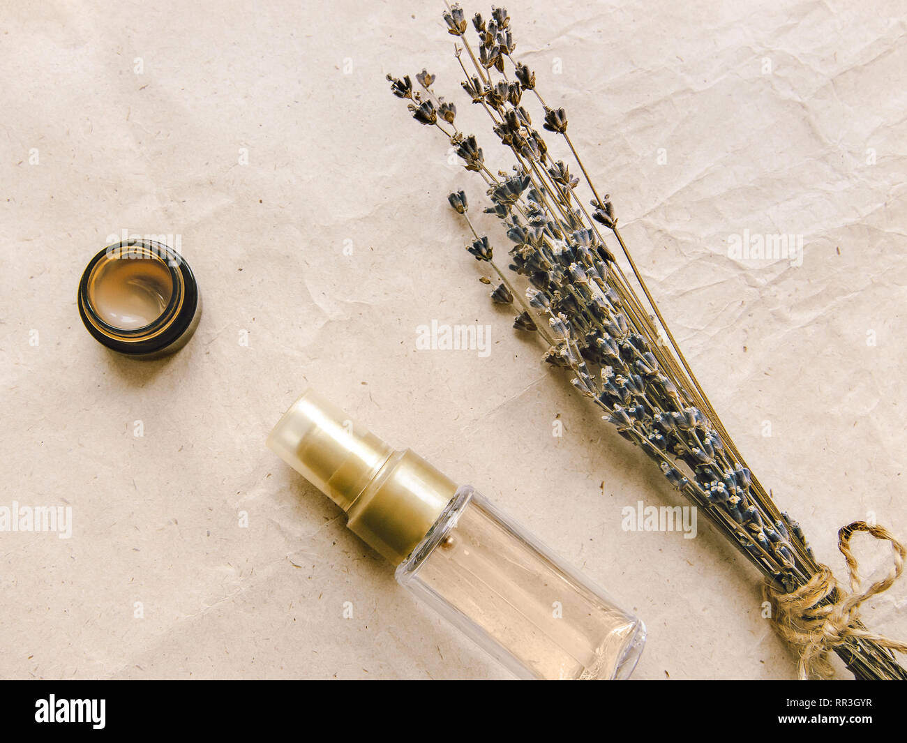 Skincare products Still life in top view Skincare products Still life ...