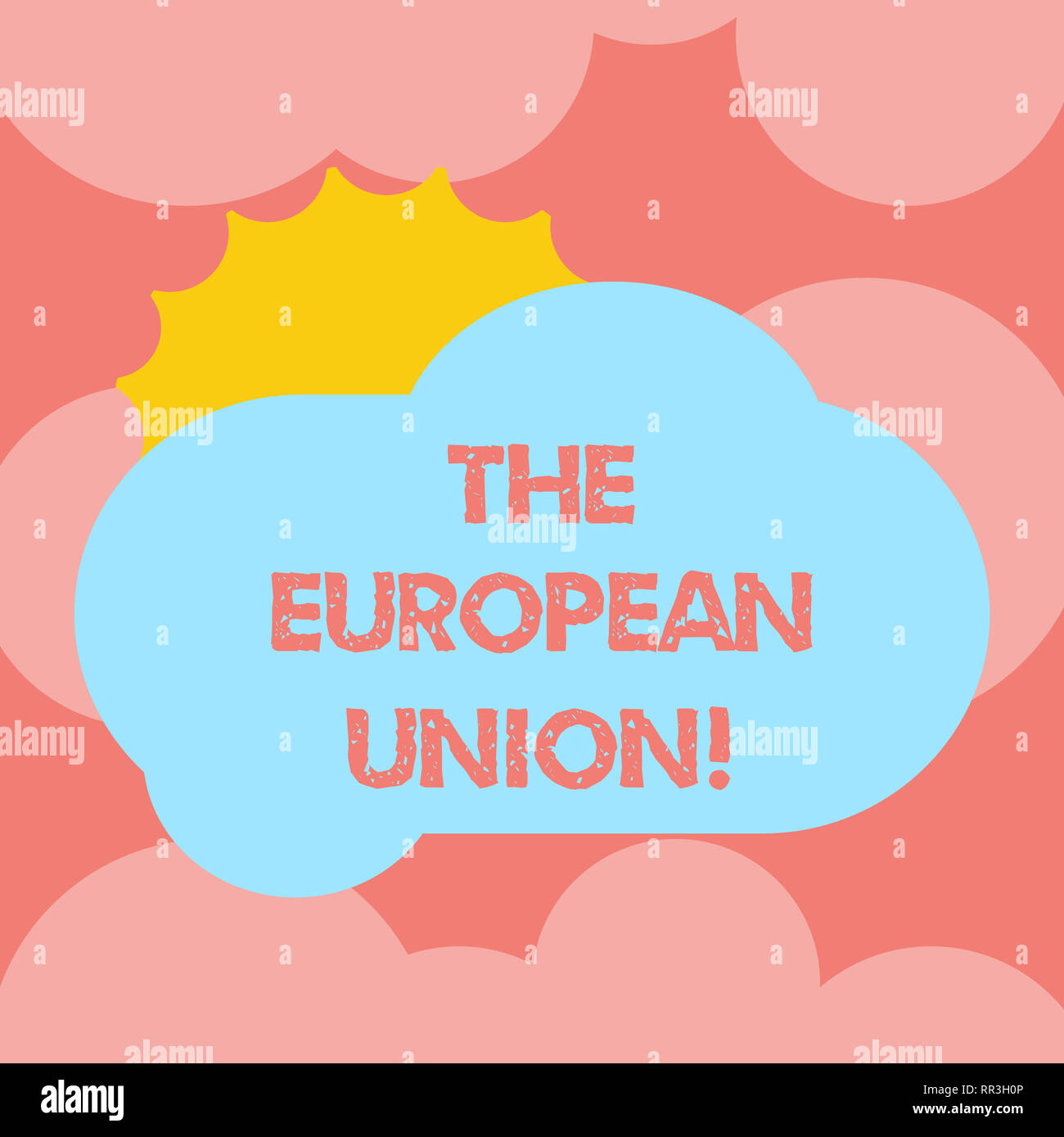 Writing note showing The European Union. Business photo showcasing EU ...