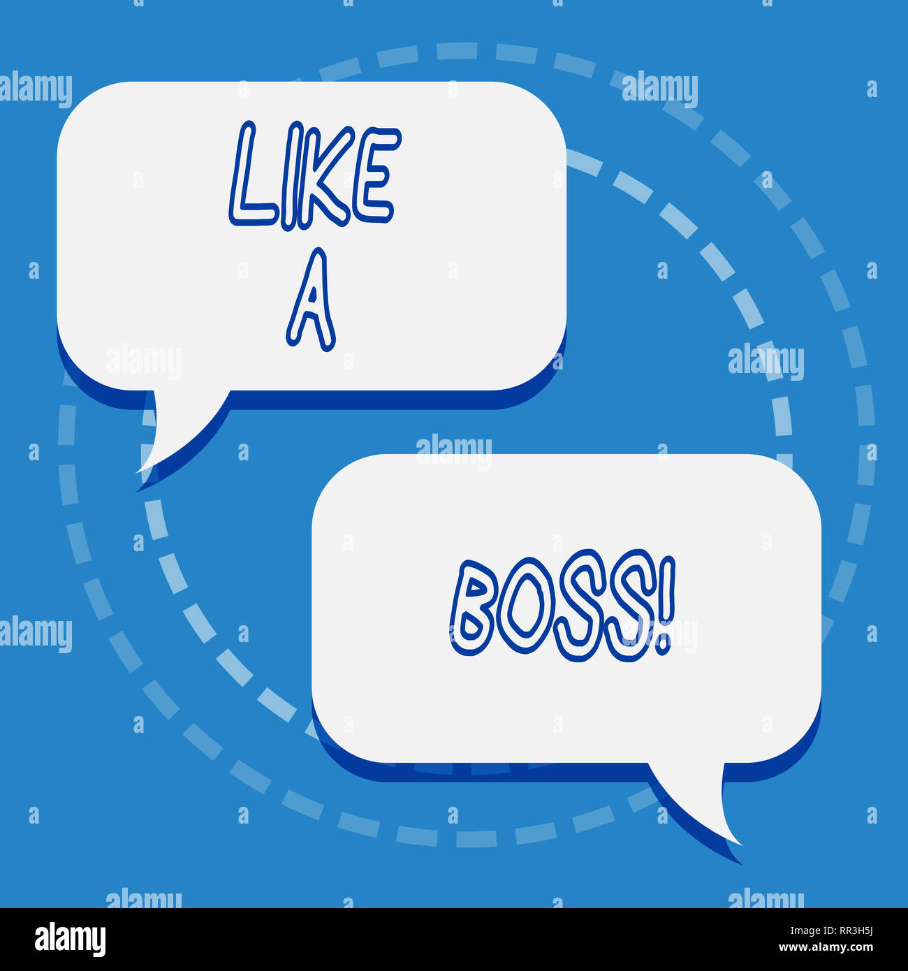 Writing note showing Like A Boss. Business photo showcasing Acting as ...