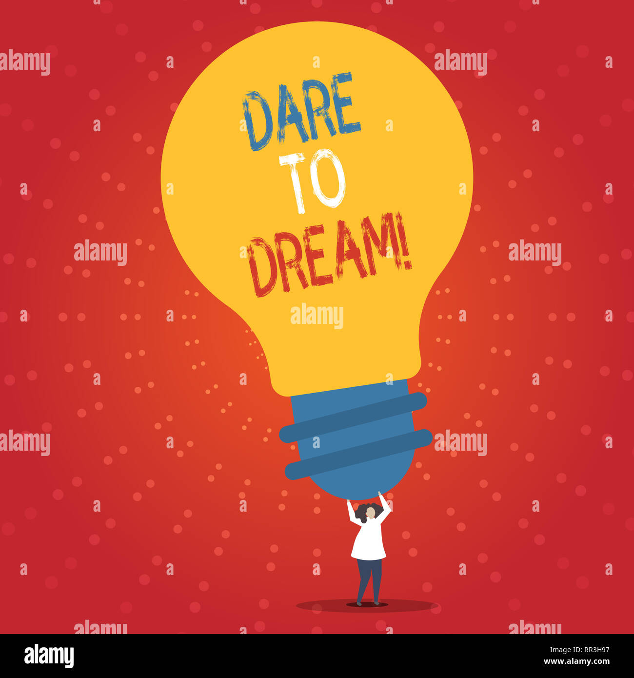 Conceptual hand writing showing Dare To Dream. Business photo ...