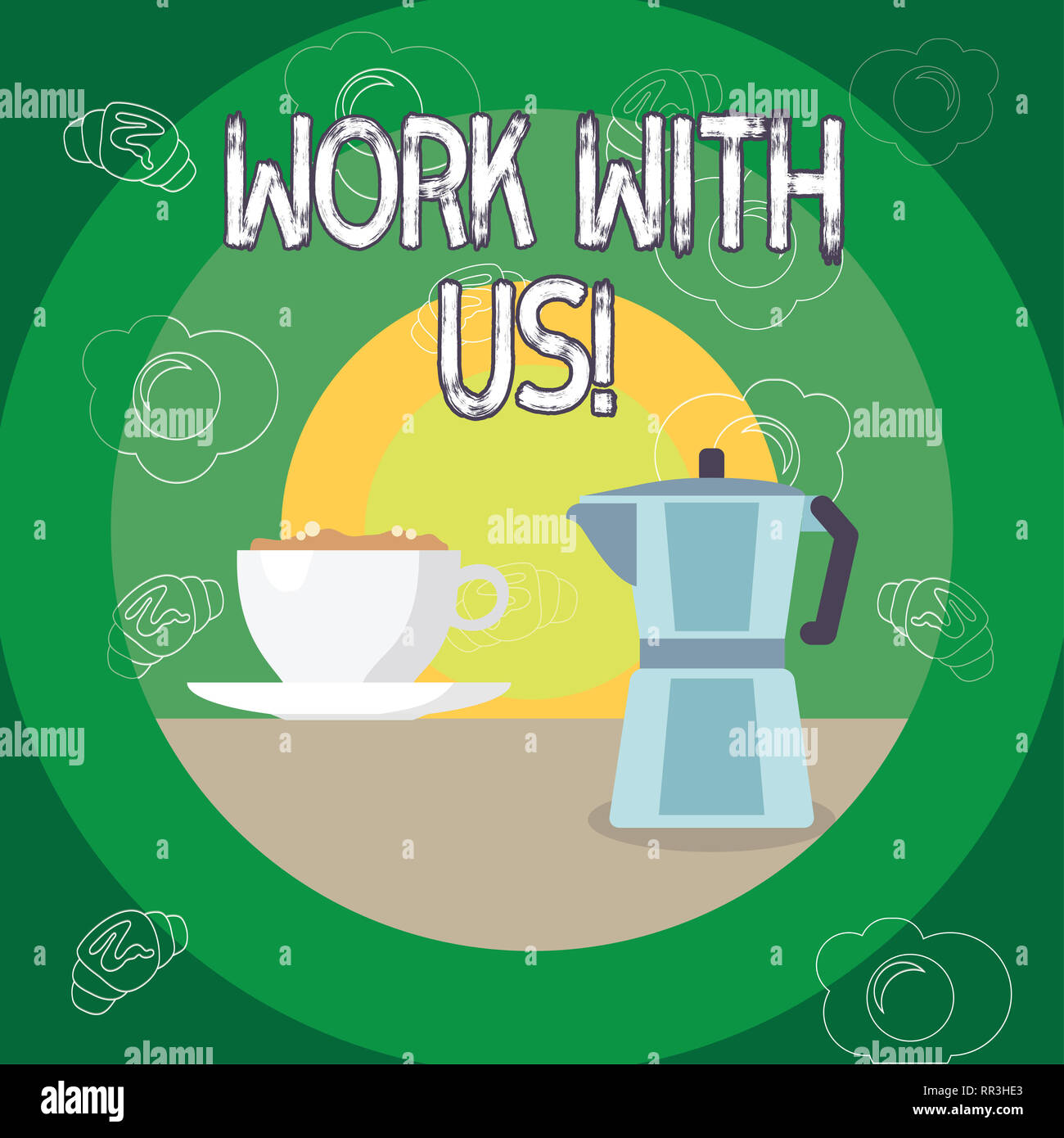 Text sign showing Work With Us. Conceptual photo Invitation to join a ...