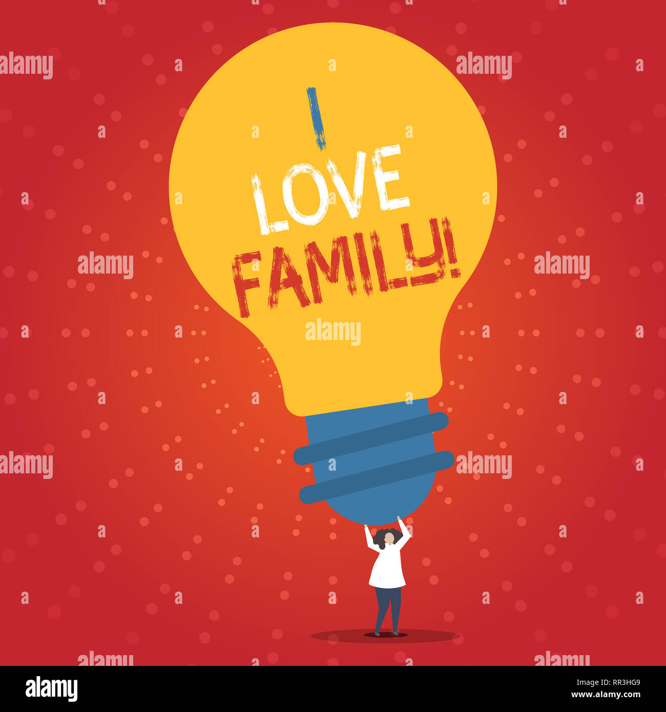 Conceptual hand writing showing I Love Family. Business photo ...