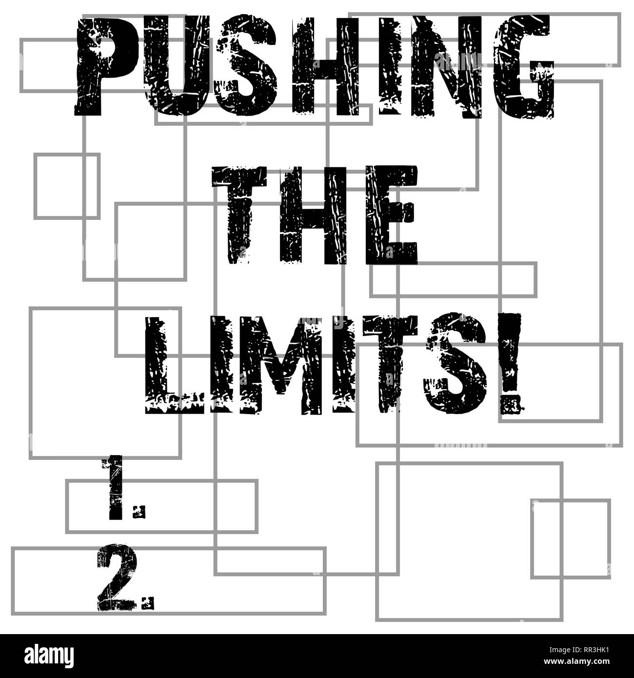 Conceptual hand writing showing Pushing The Limits. Business photo text ...