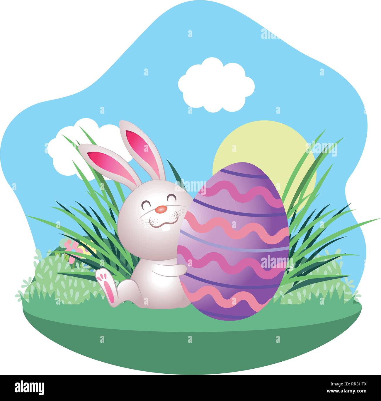 easter rabbit cartoon Stock Vector Image & Art - Alamy