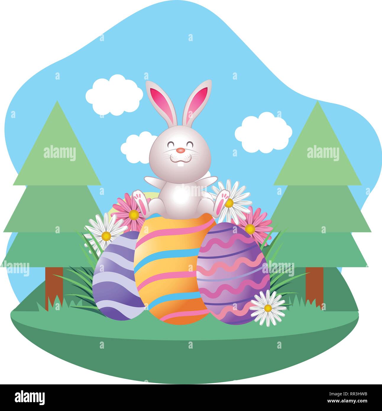 easter rabbit cartoon Stock Vector Image & Art - Alamy