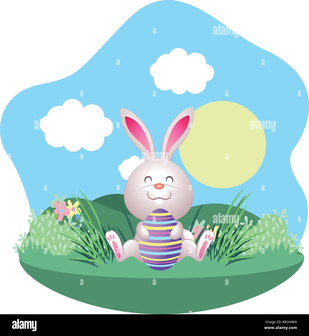 easter rabbit cartoon Stock Vector Image & Art - Alamy