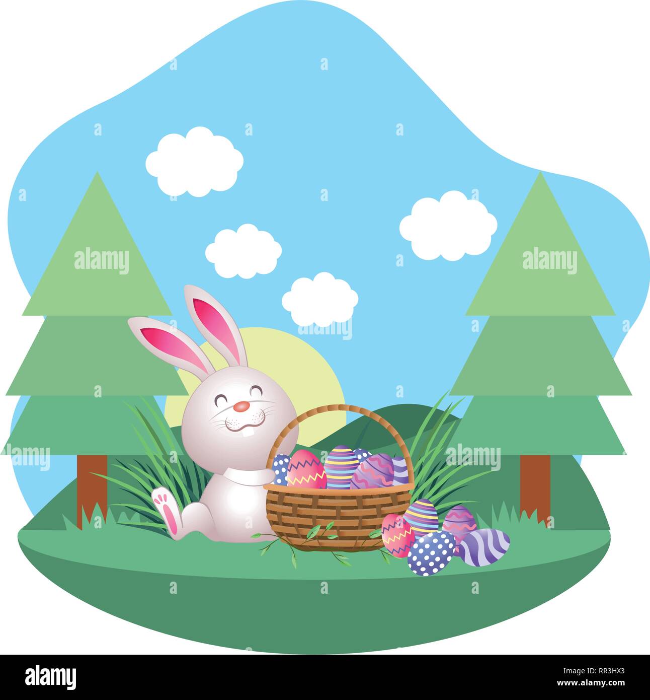 easter rabbit cartoon Stock Vector Image & Art - Alamy