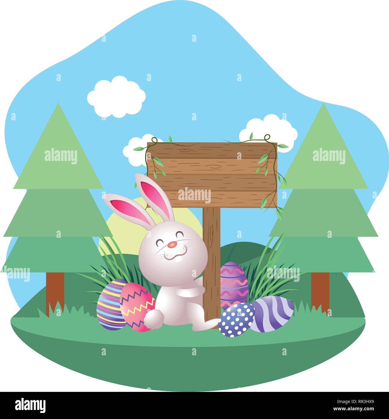 easter rabbit cartoon Stock Vector Image & Art - Alamy