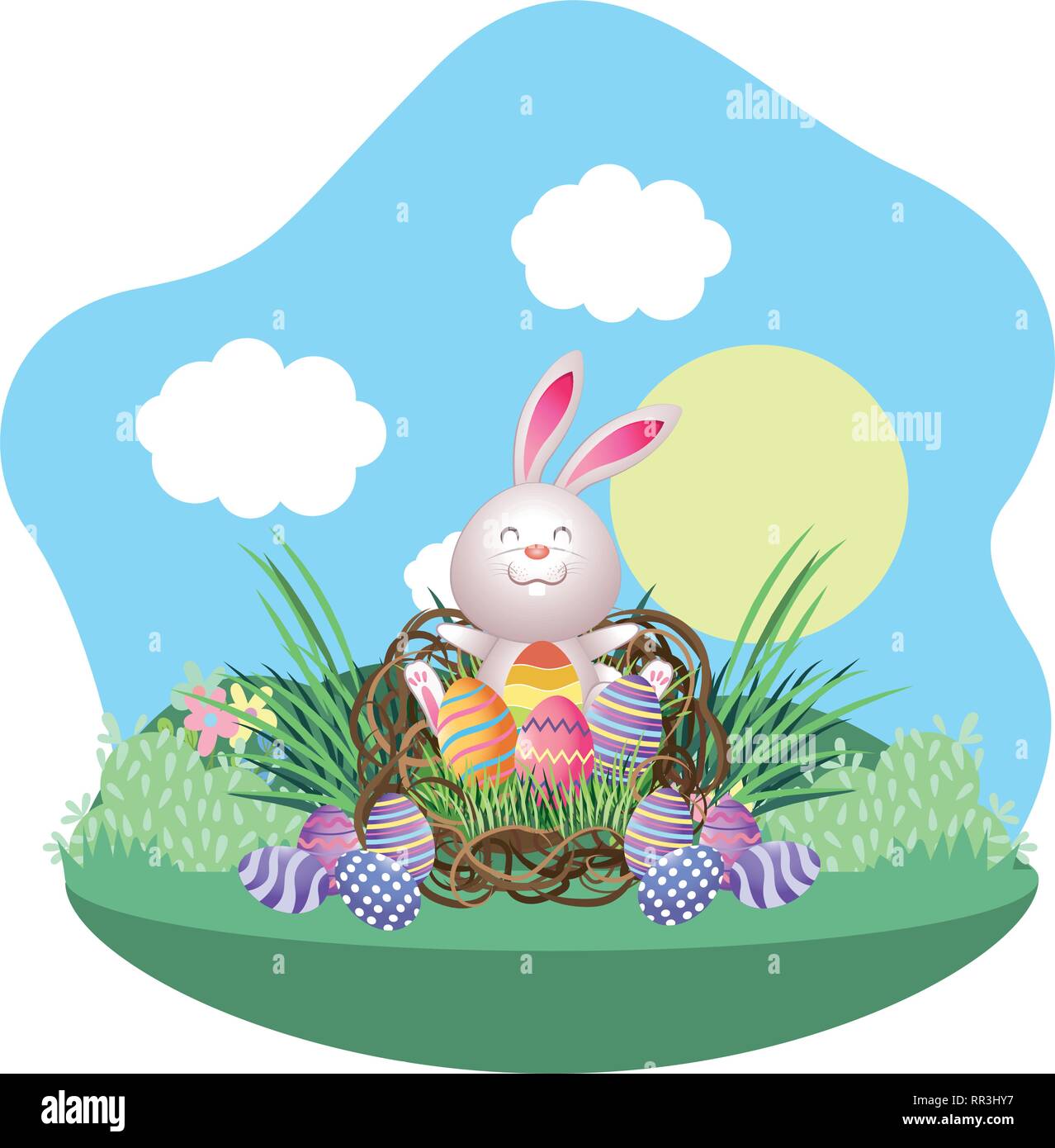 easter rabbit cartoon Stock Vector Image & Art - Alamy