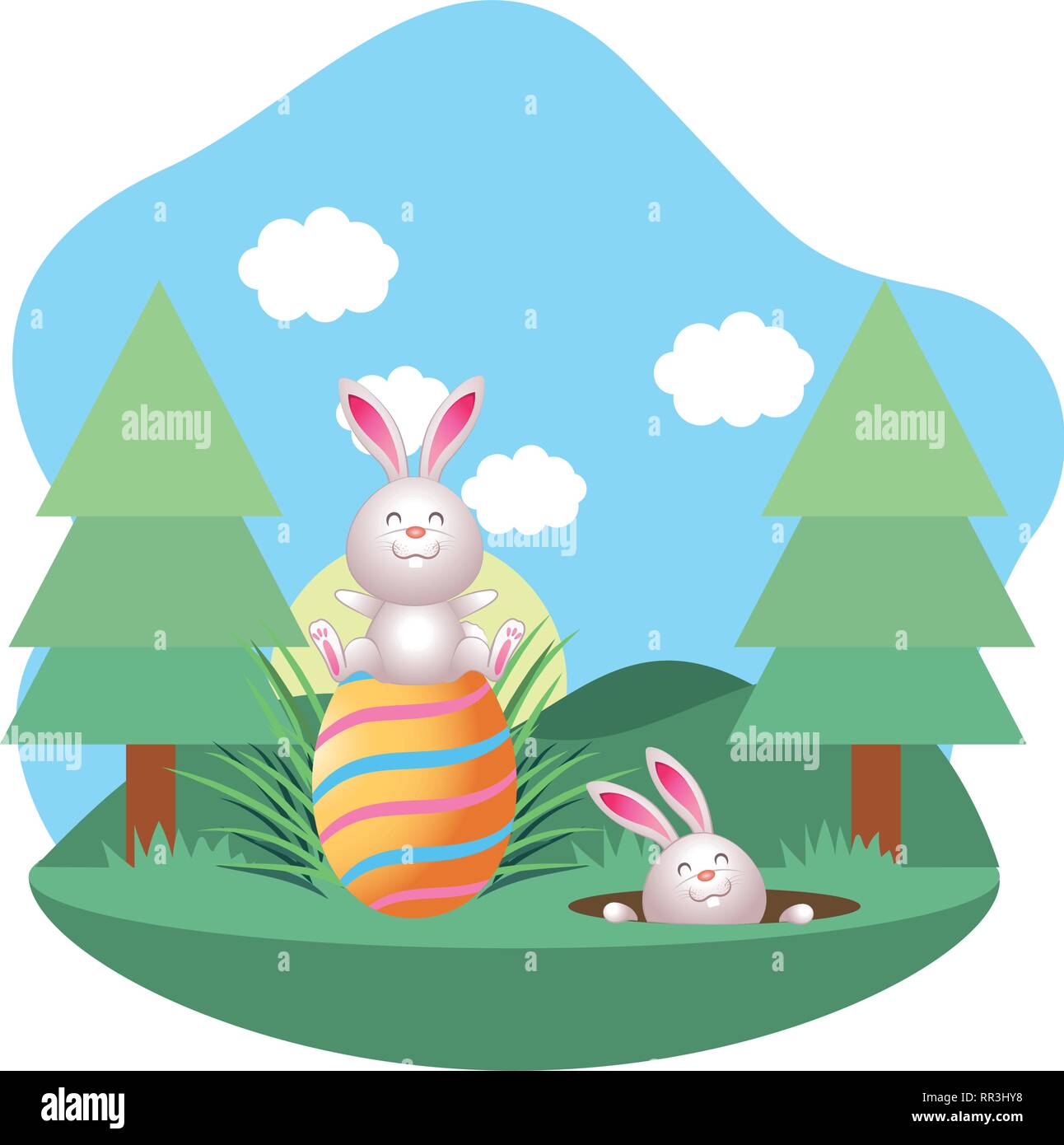 The rabbits hole Stock Vector Images - Alamy