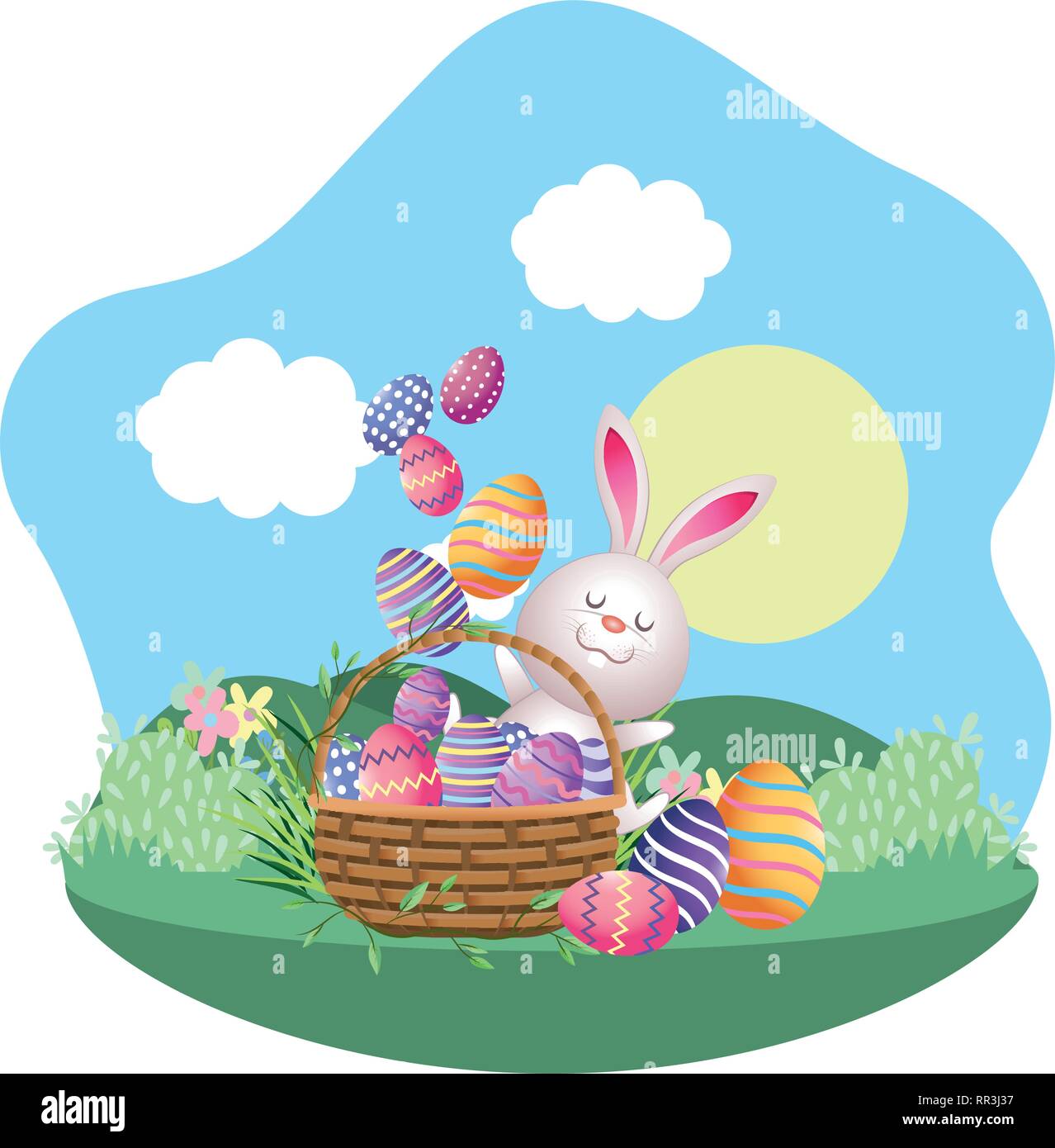 easter rabbit cartoon Stock Vector Image & Art - Alamy