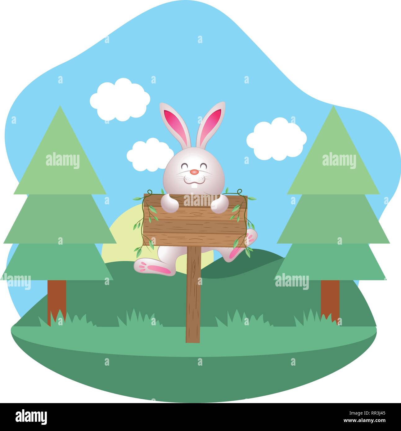 cute rabbit cartoon Stock Vector Image & Art - Alamy