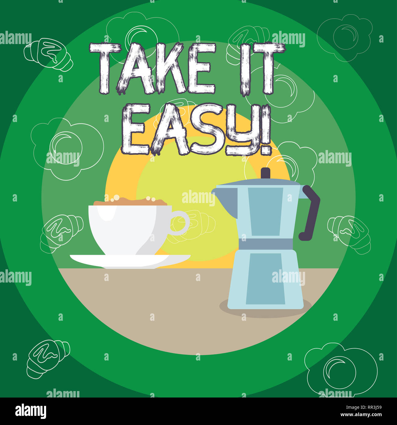 Text sign showing Take It Easy. Conceptual photo Be relaxed do not ...