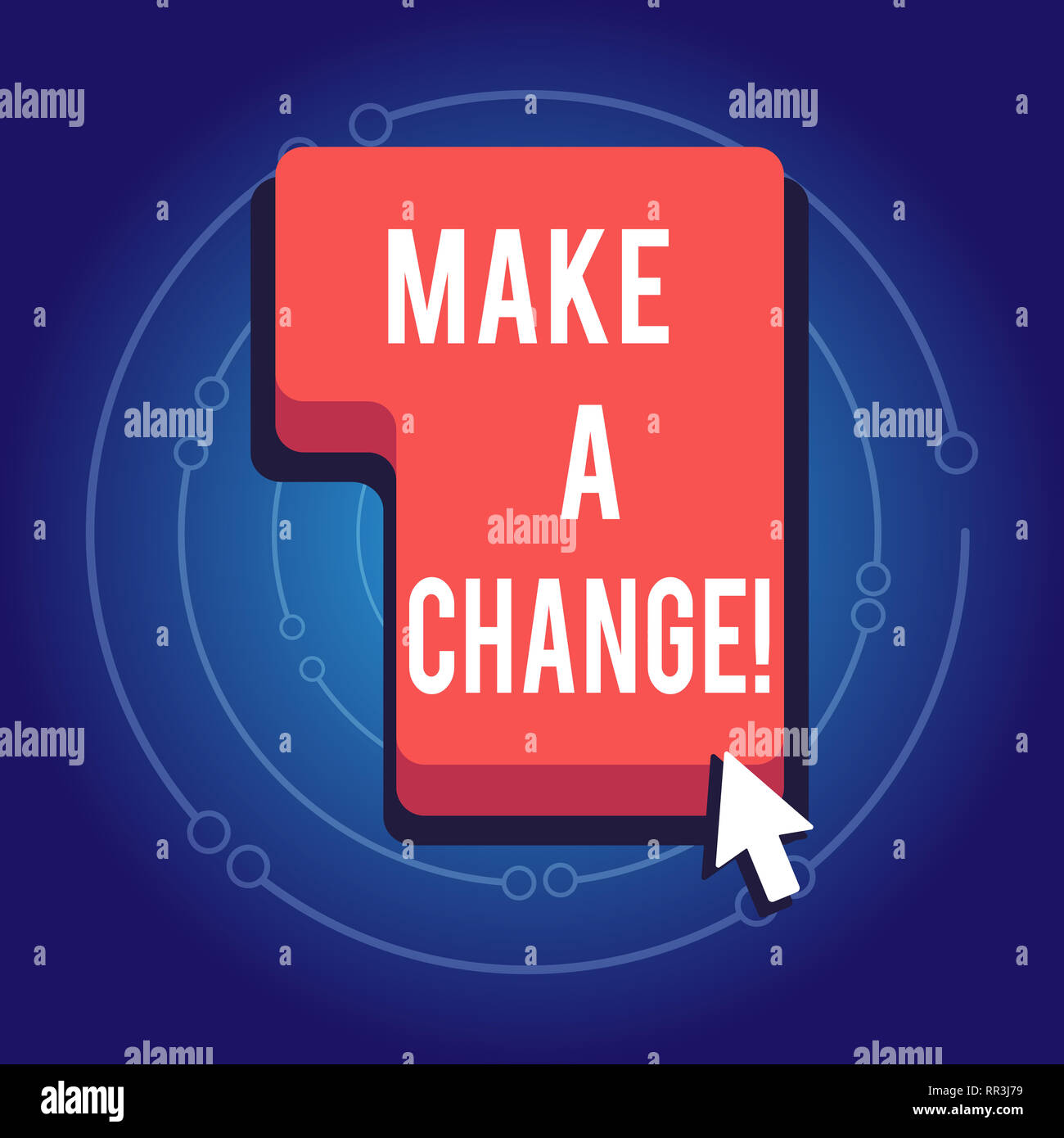 Text sign showing Make A Change. Conceptual photo Try new thing Evolve ...