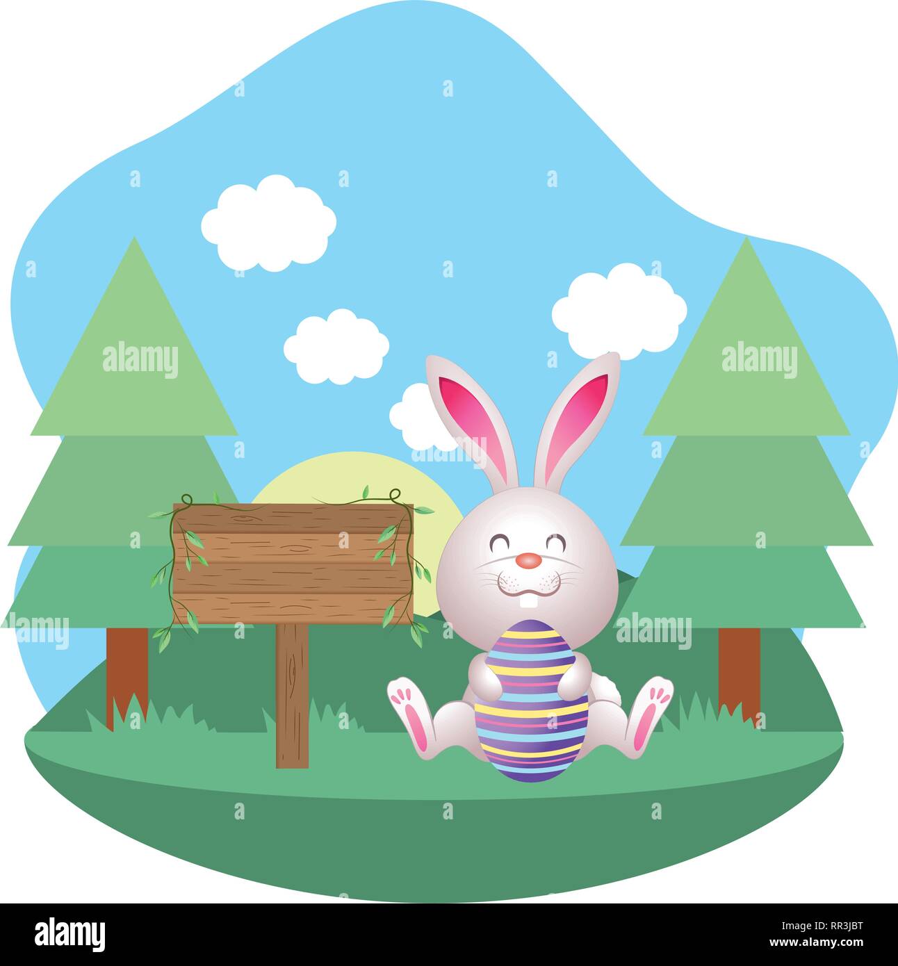 easter rabbit cartoon Stock Vector Image & Art - Alamy