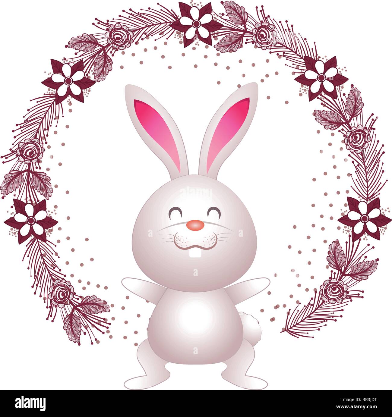 cute rabbit cartoon Stock Vector Image & Art - Alamy