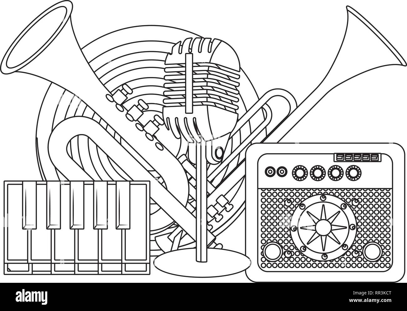 music elements cartoon Stock Vector Image & Art - Alamy