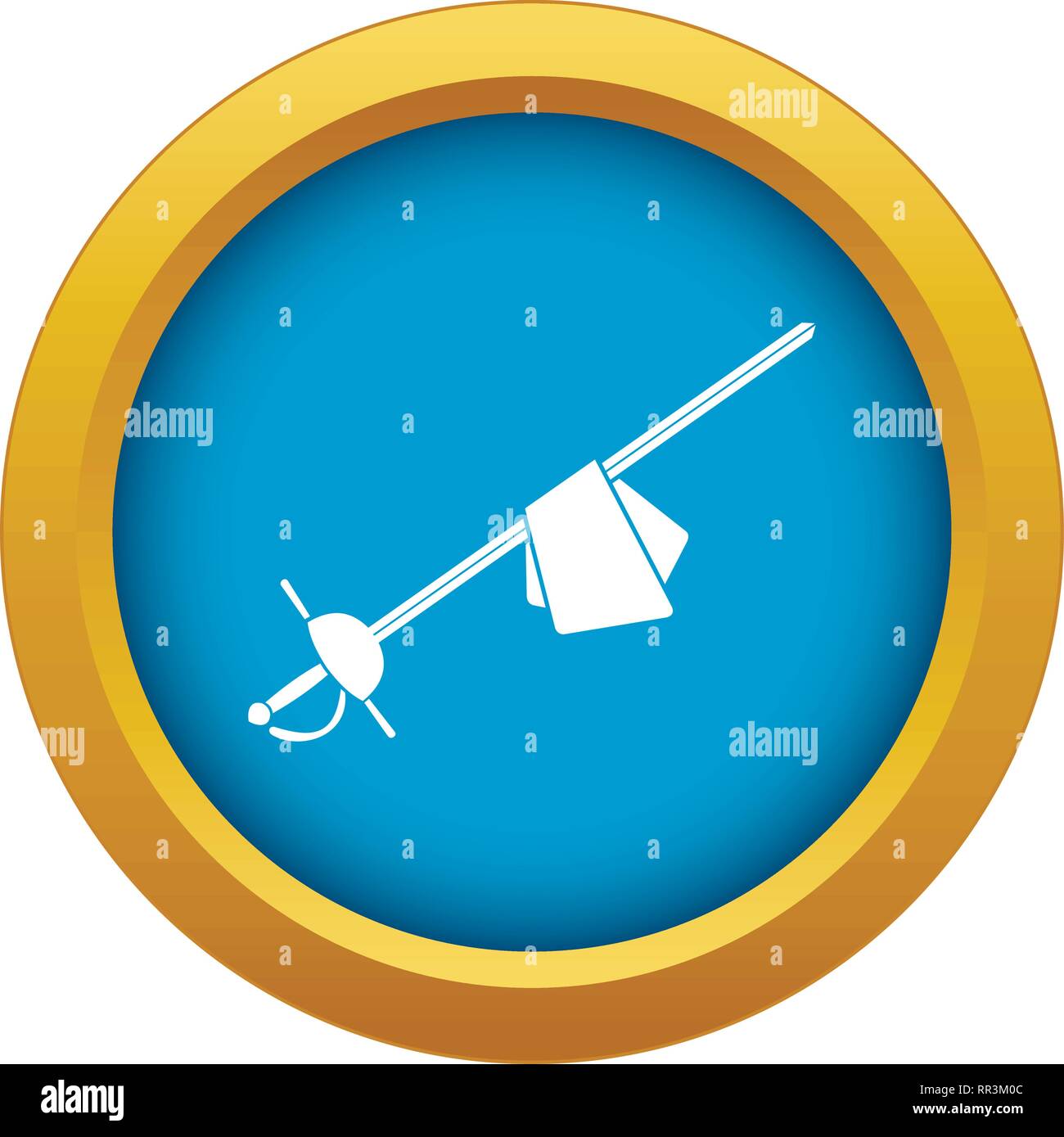 Saber icon blue vector isolated Stock Vector Image & Art - Alamy