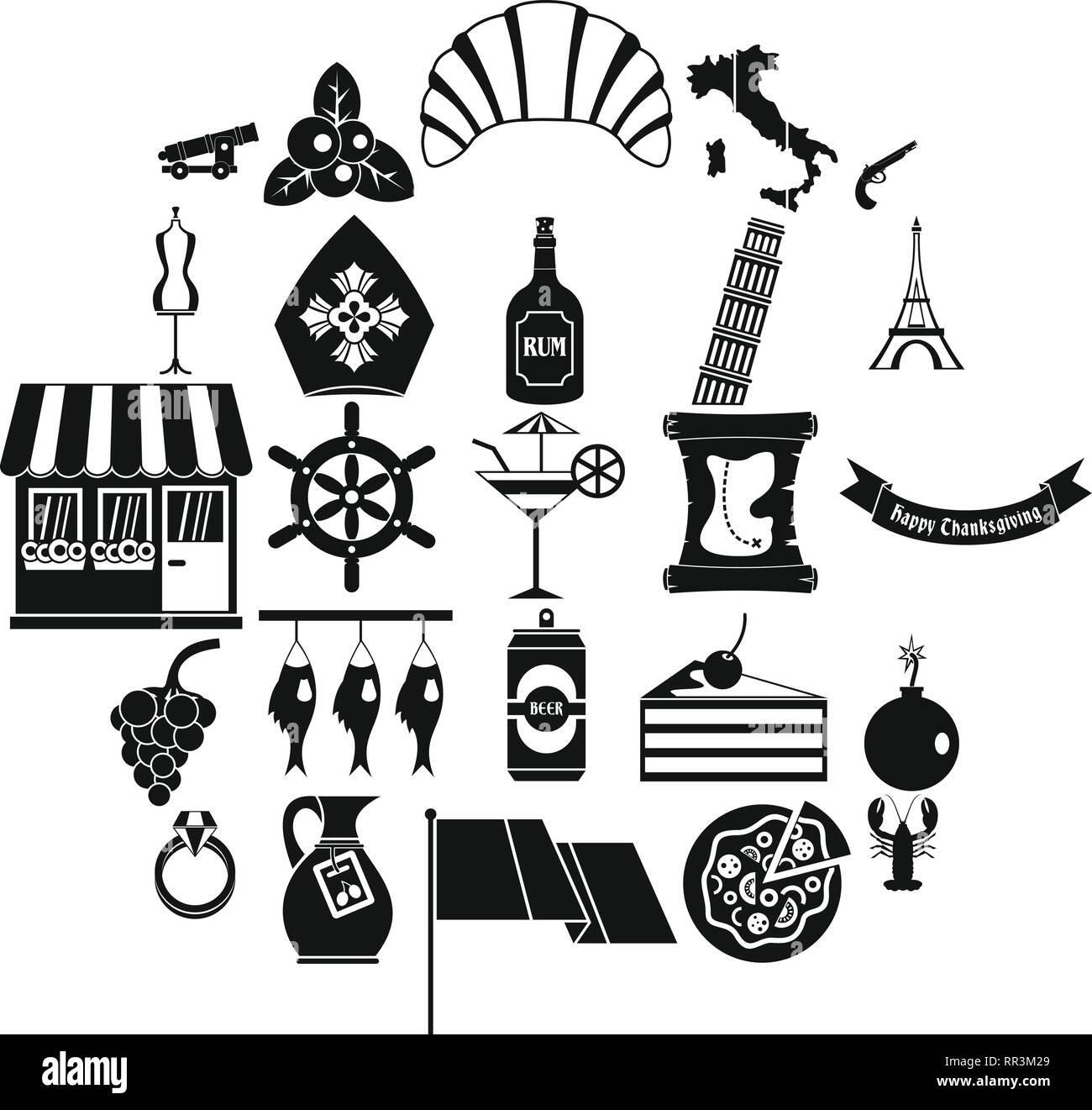 Alcohol icons set, simple style Stock Vector Image & Art - Alamy