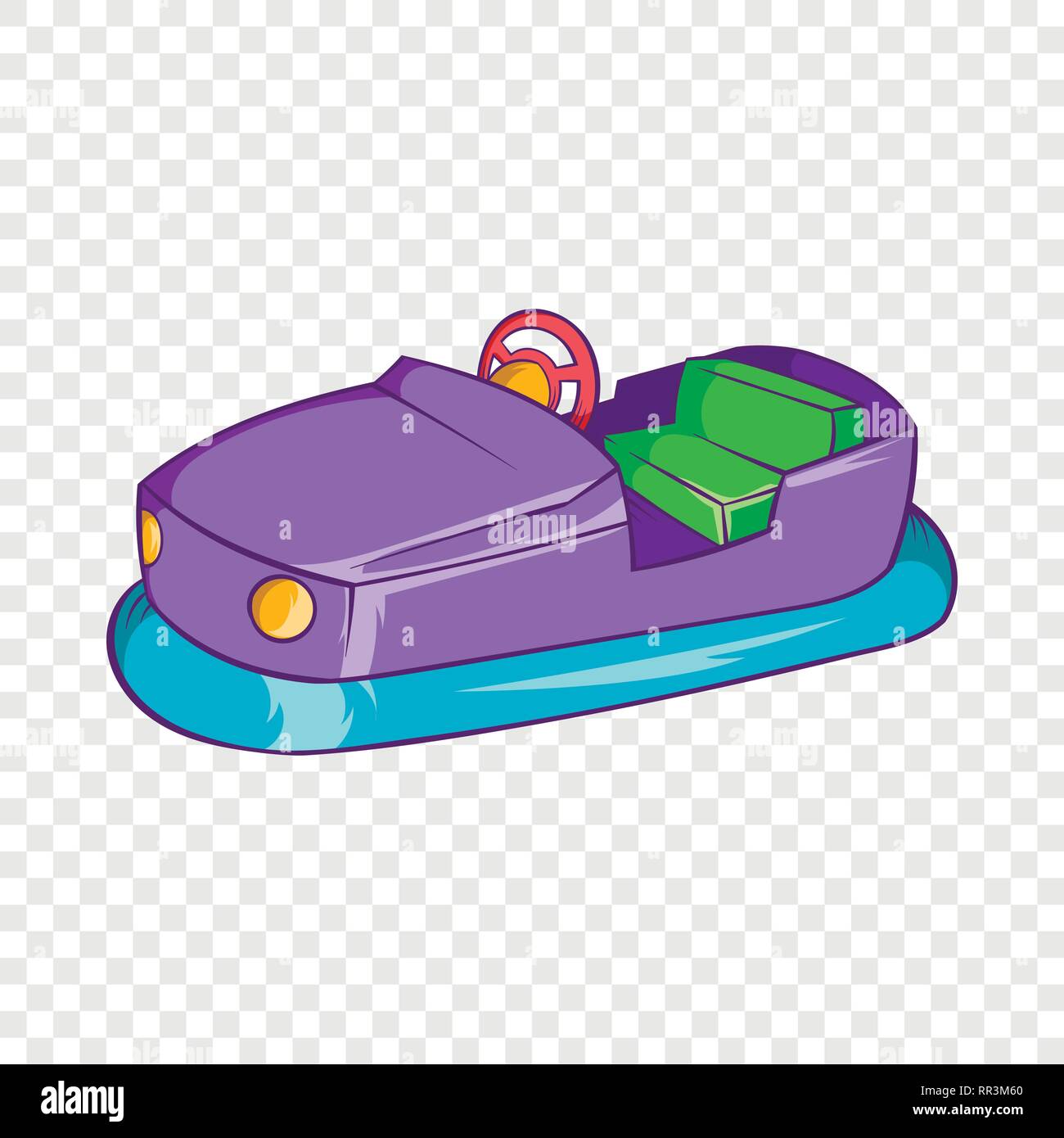 Bumper car in amusement park icon, cartoon style Stock Vector Image ...
