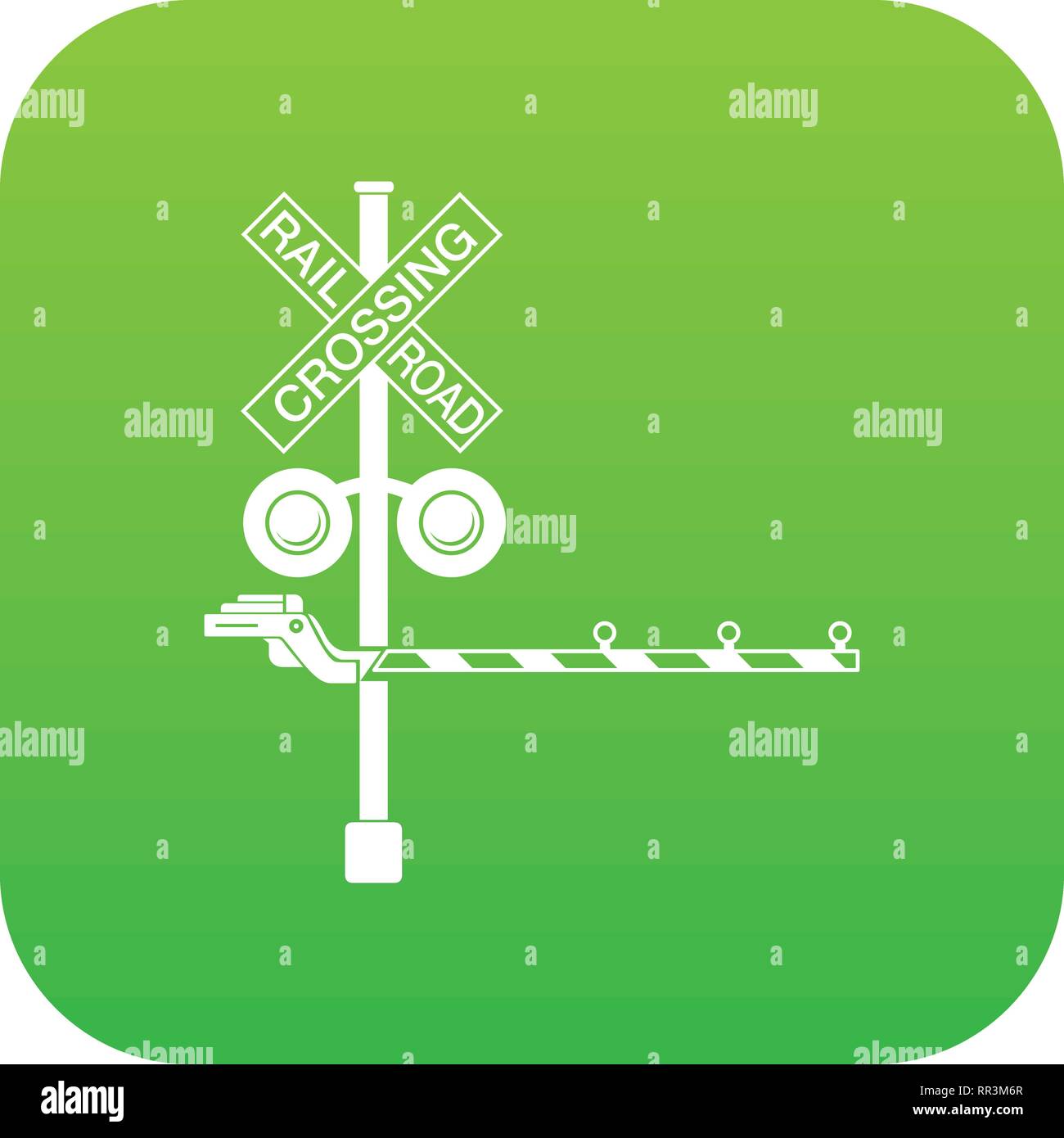 Train with green signal Stock Vector Images - Alamy