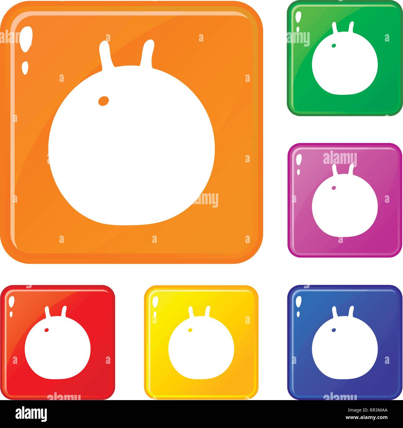 Fitness ball icons set vector color Stock Vector Image & Art - Alamy