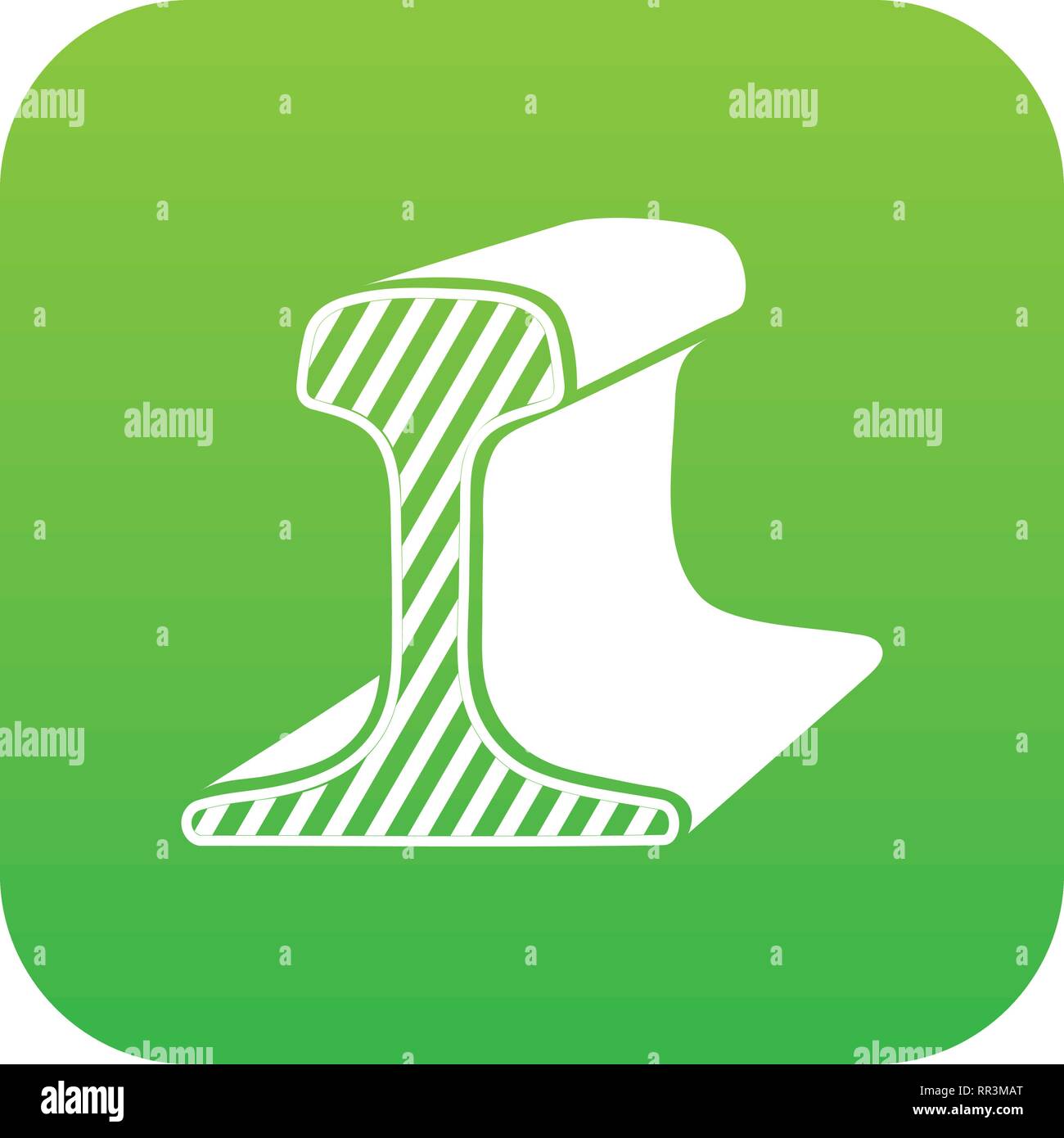Section of rail icon green vector Stock Vector Image & Art - Alamy