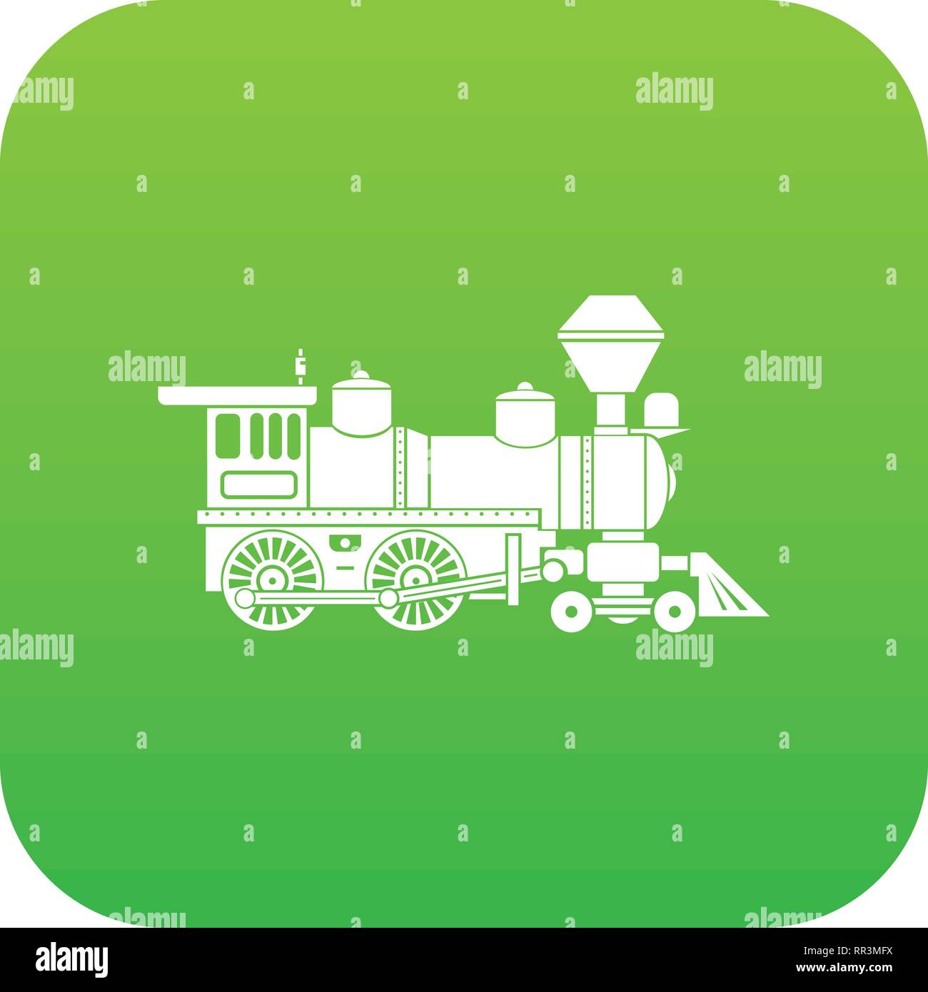 Locomotive icon green vector Stock Vector Image & Art - Alamy