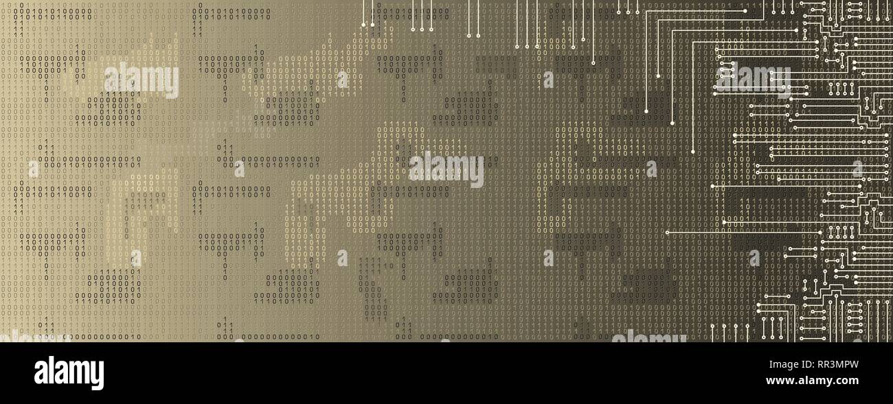 One line binary code Stock Vector Images - Alamy