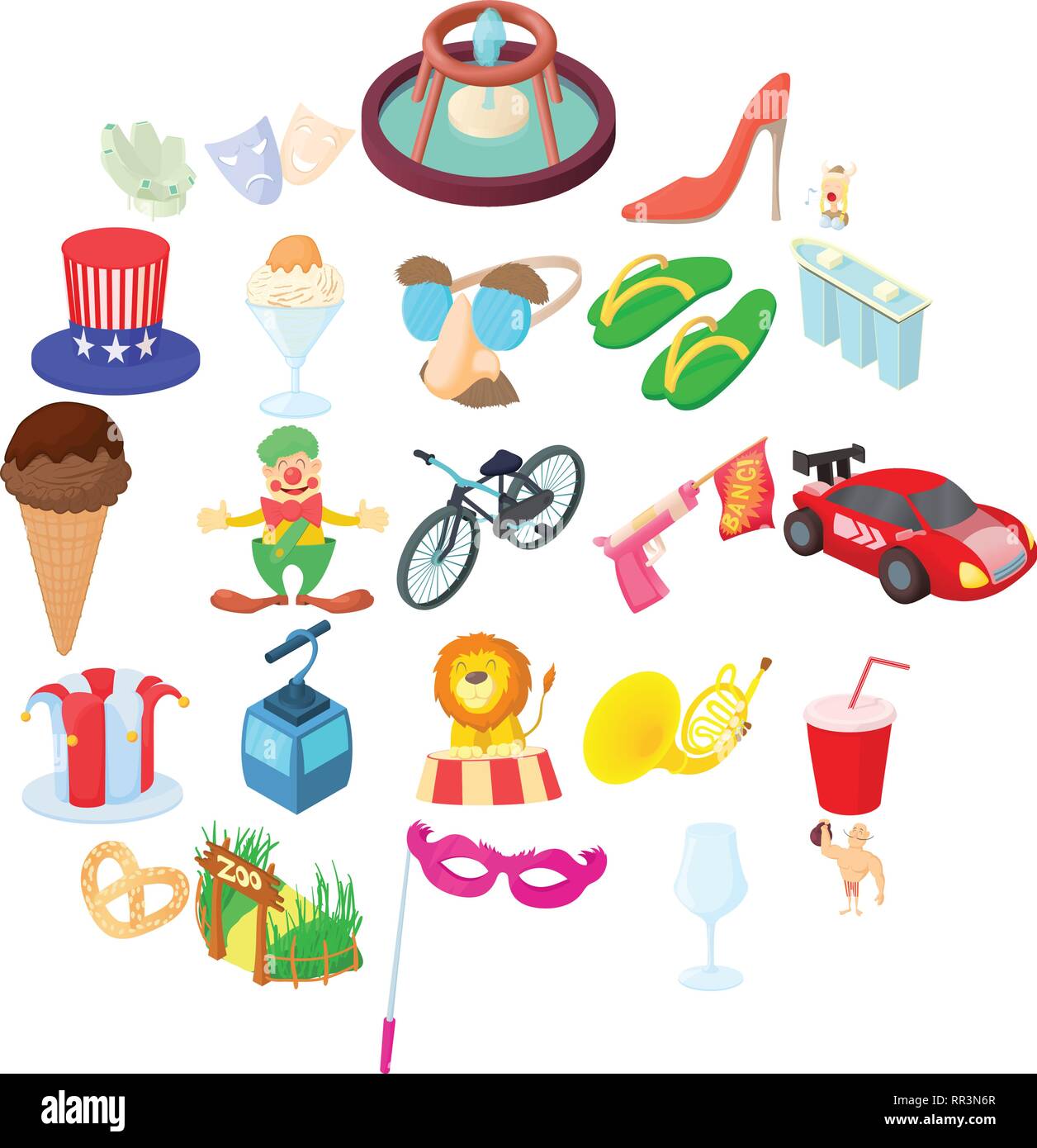 Performance icons set, cartoon style Stock Vector Image & Art - Alamy