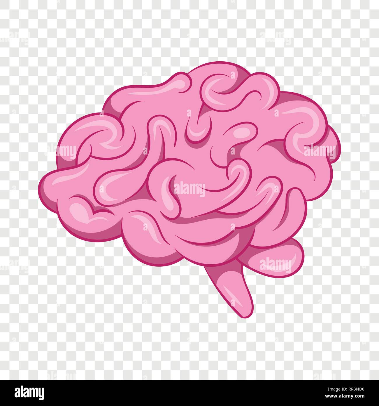 Pink Cartoon Brain