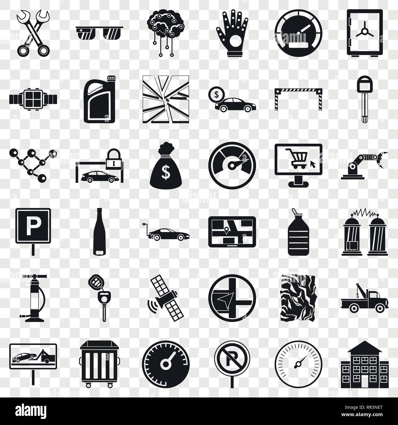 Repair auto icons set, simple style Stock Vector Image & Art - Alamy