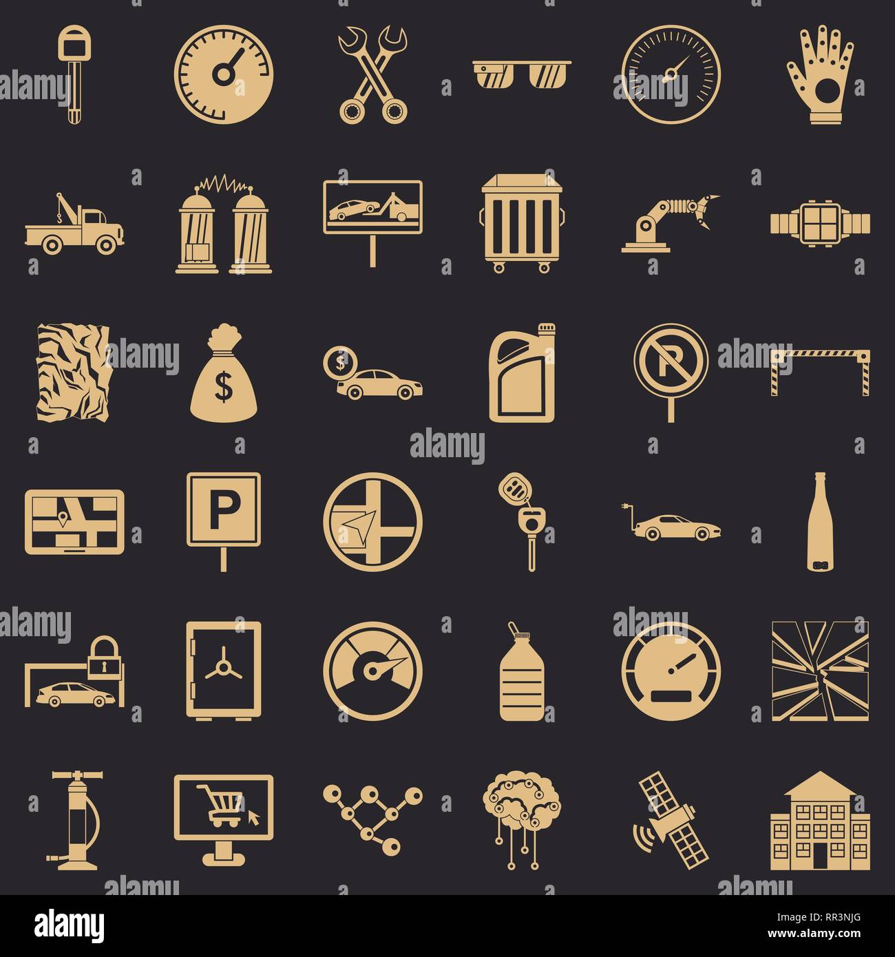 Repairing car icons set, simple style Stock Vector Image & Art - Alamy