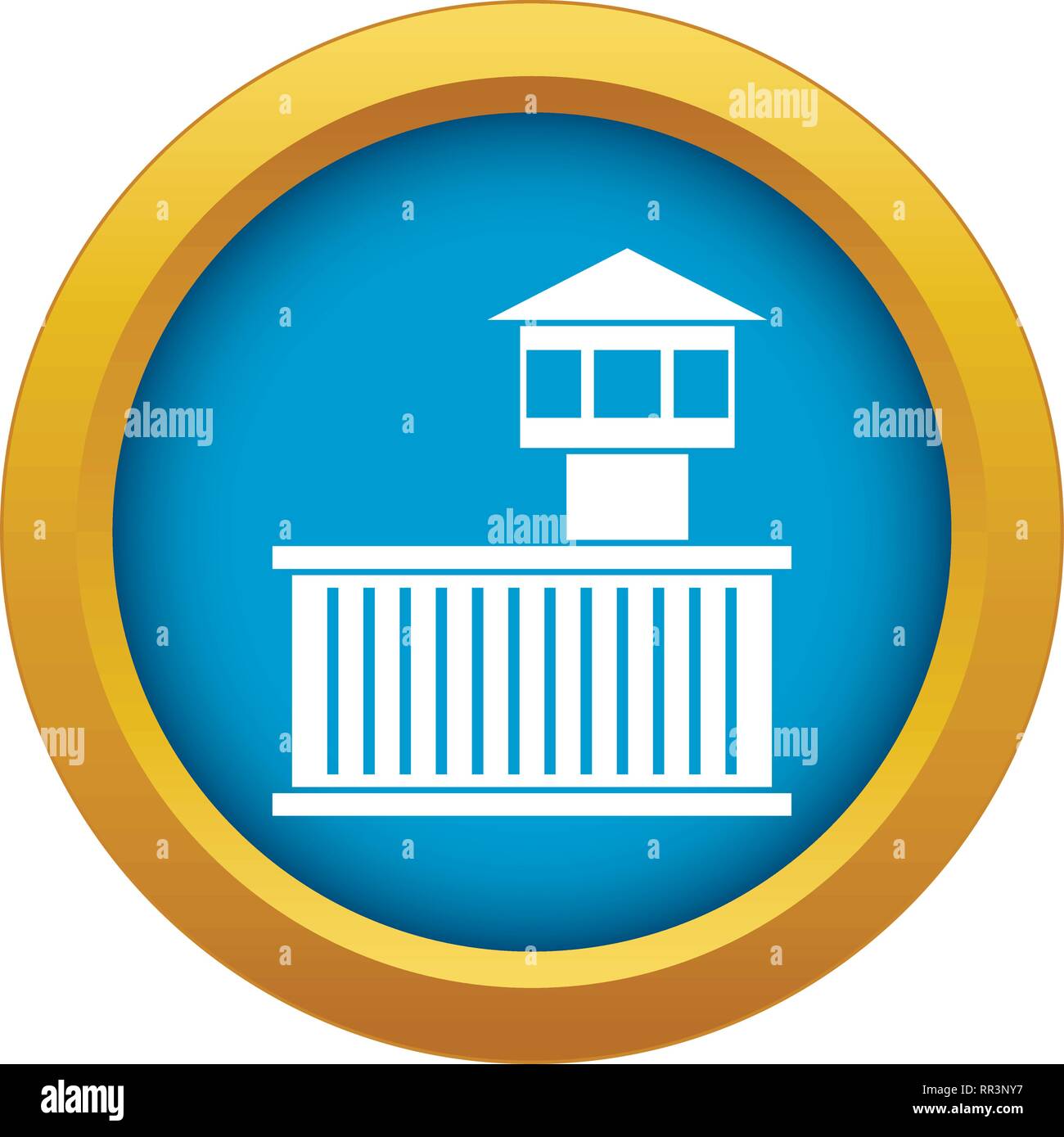Prison tower icon blue vector isolated Stock Vector Image & Art - Alamy