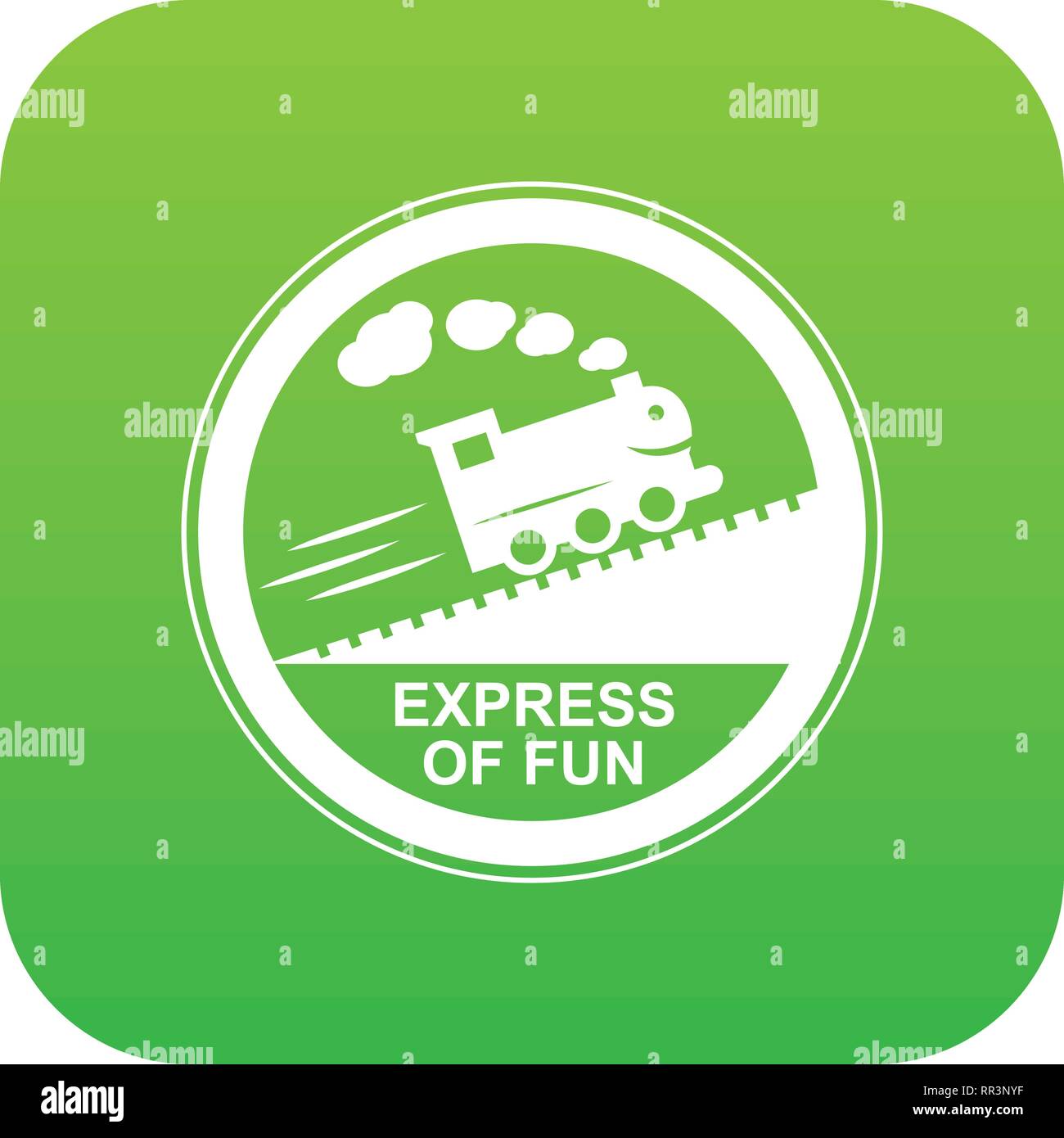 Train journey sign icon green vector Stock Vector Image & Art - Alamy