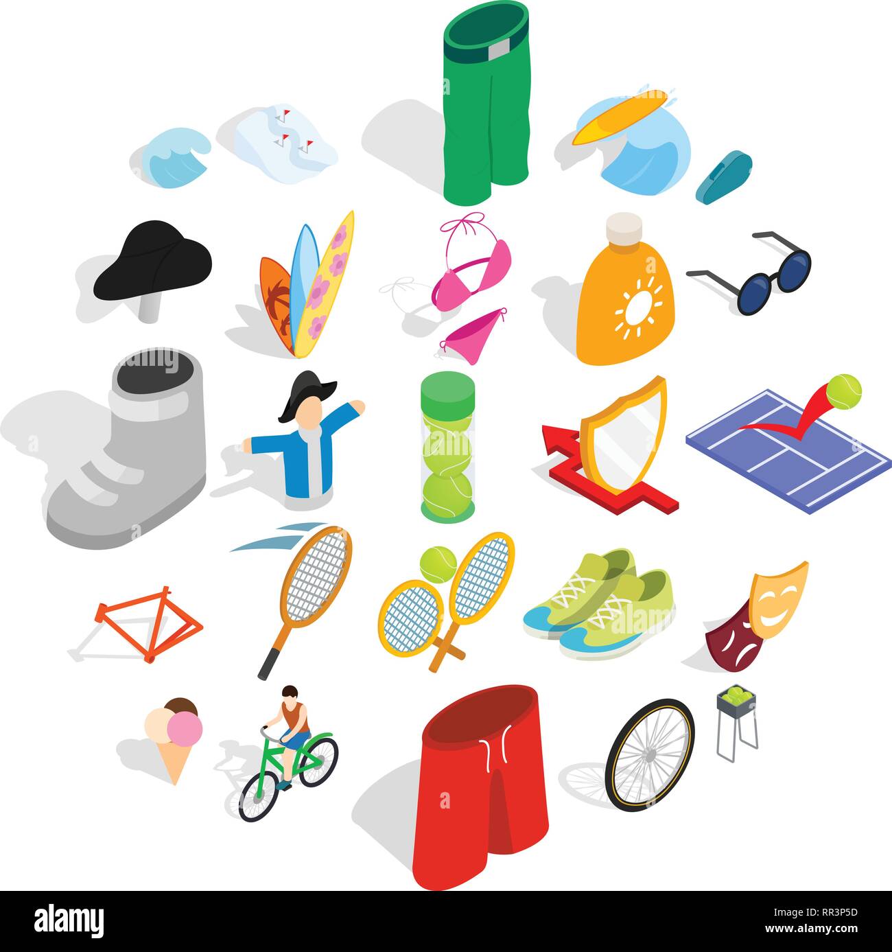 Recreation park icons set, isometric style Stock Vector Image & Art - Alamy