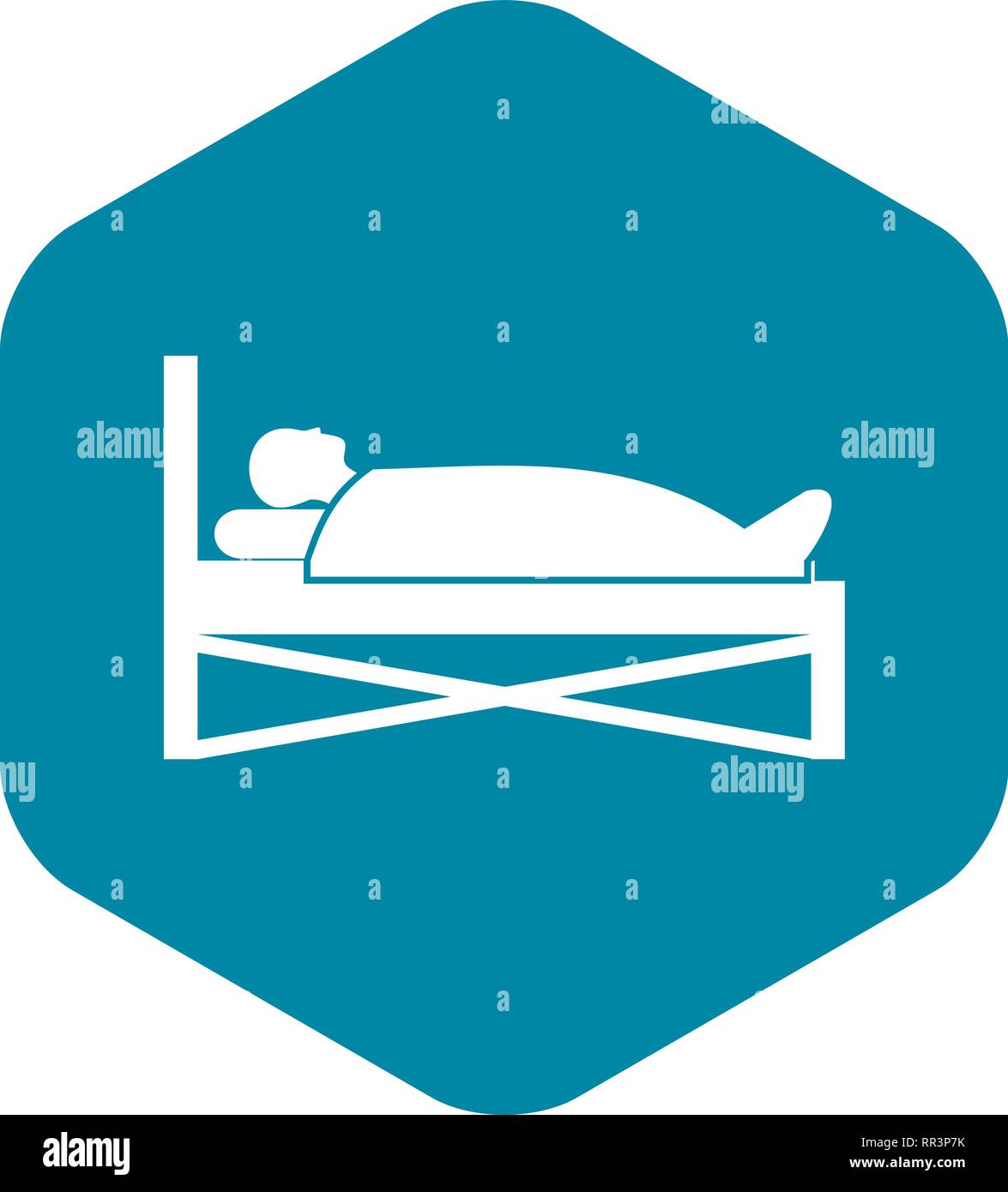 Patient in bed in hospital icon, simple style Stock Vector Image & Art ...