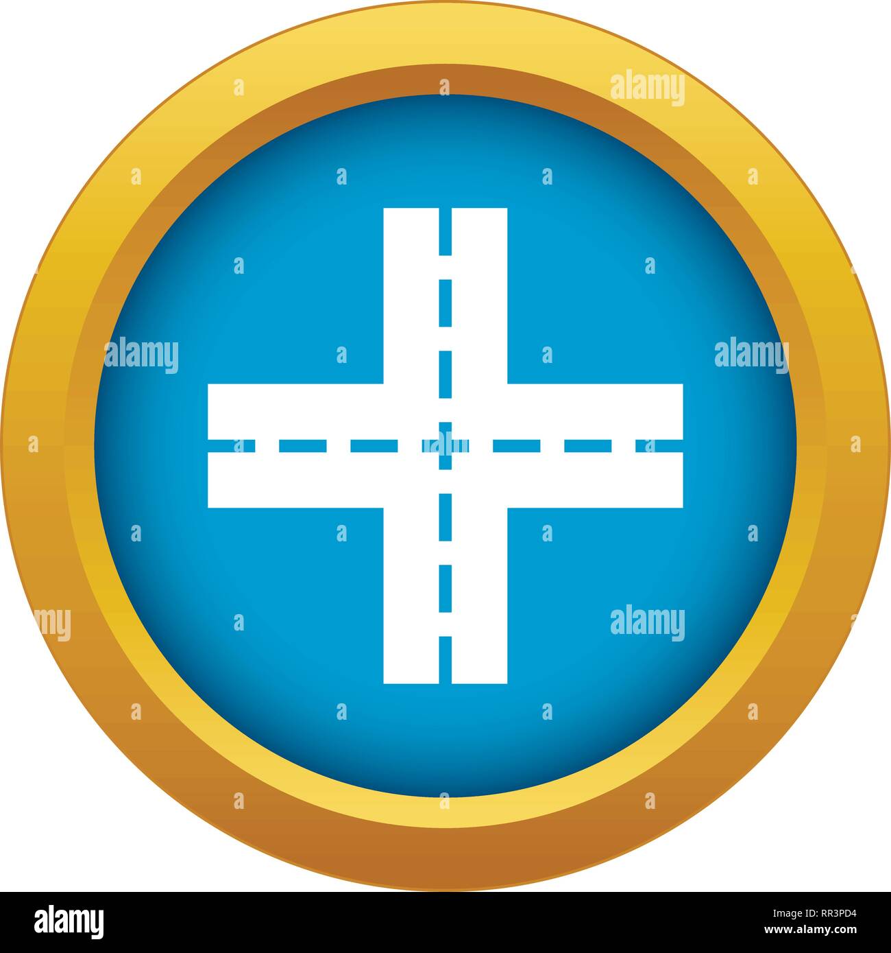 Crossing road icon blue vector isolated Stock Vector Image & Art - Alamy