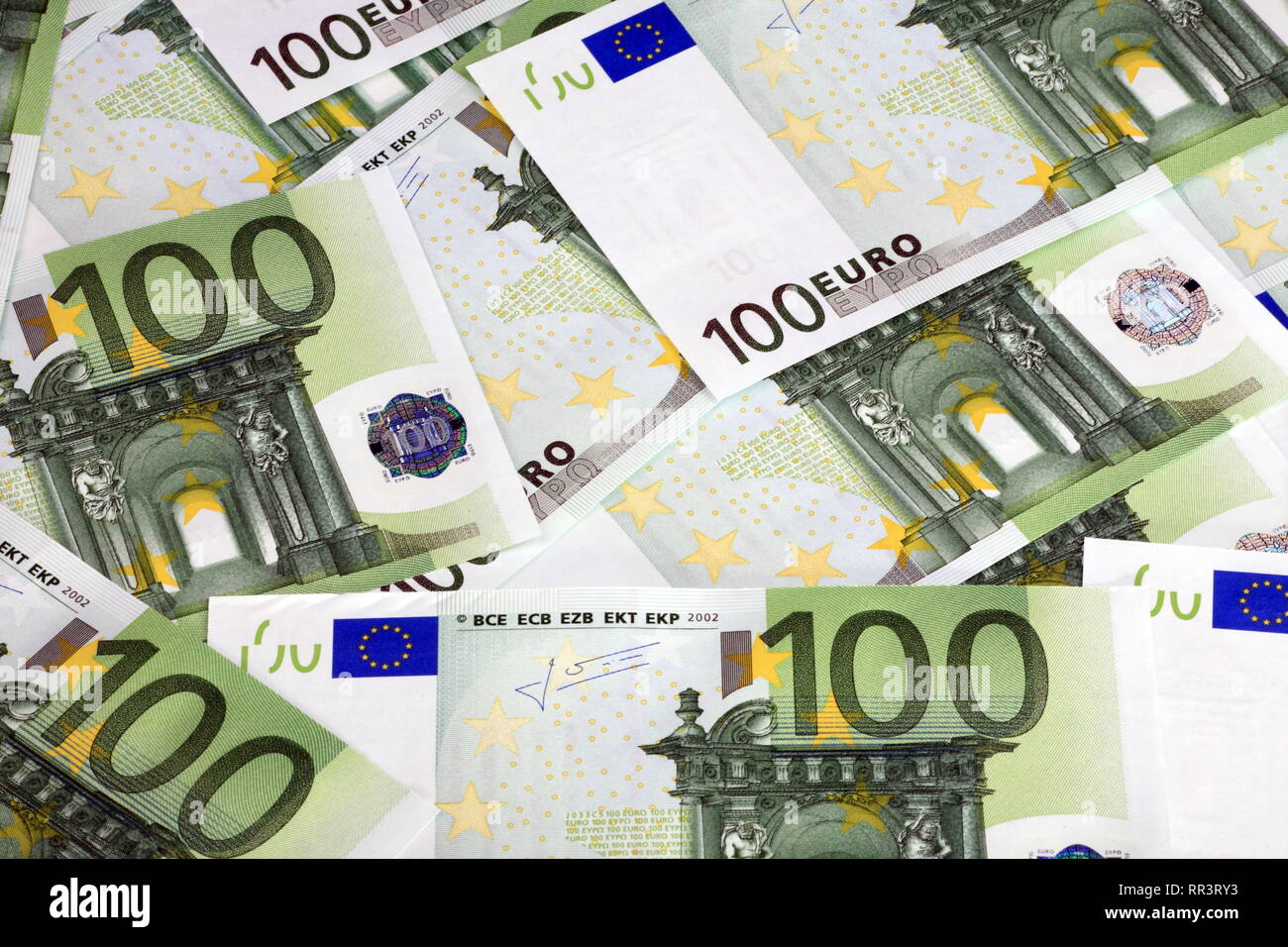 europe euros banknote of hundreds Stock Photo - Alamy